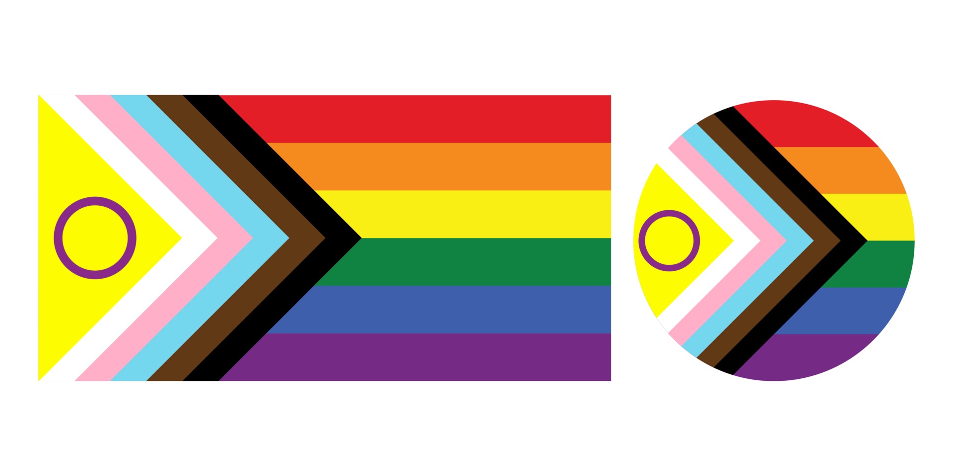 New Progress Pride Flag The Progress Pride Flag Is Getting An Intersex 3064407 Vector Art At