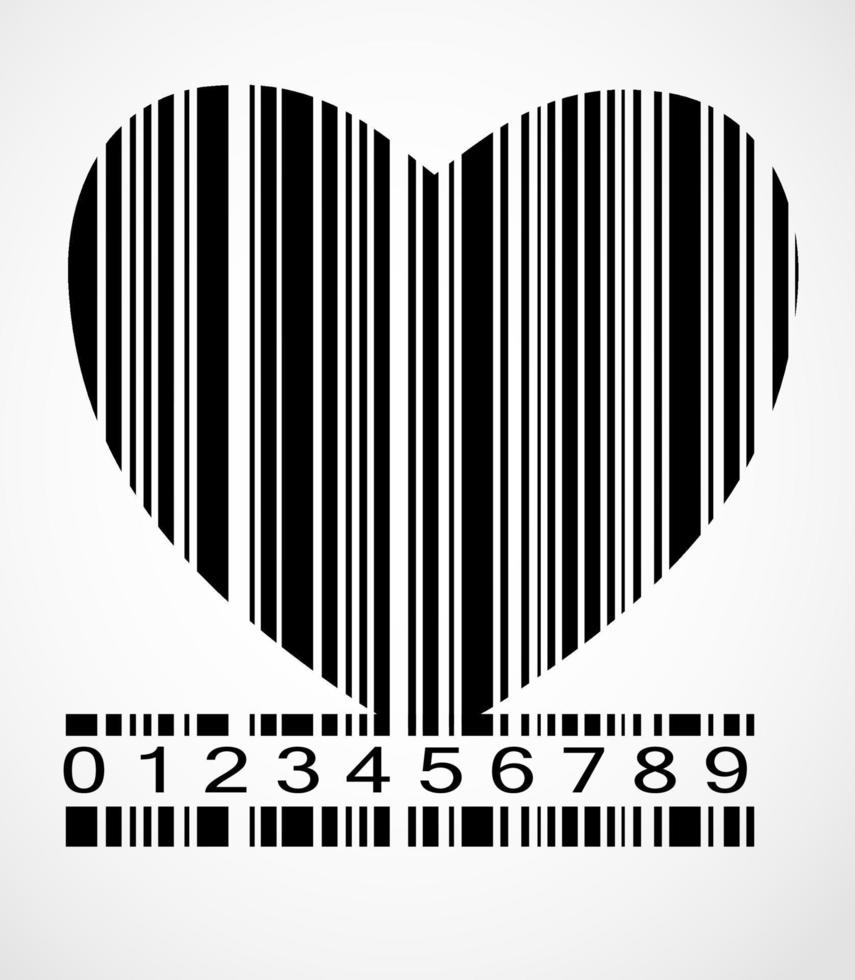 Barcode Heart Image Vector Illustration 3064988 Vector Art at Vecteezy