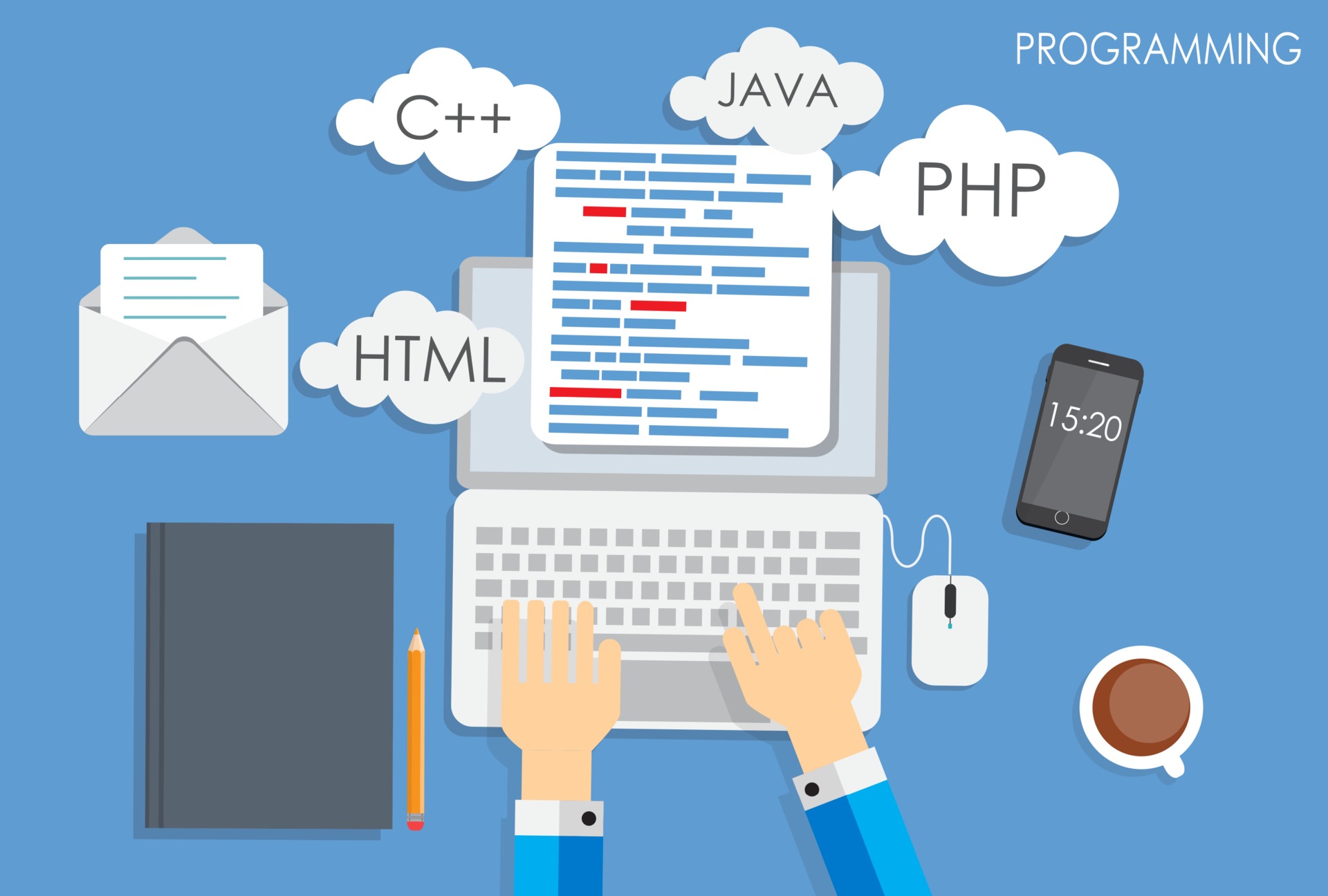 Programming Coding Flat Concept Vector Illustration 3065275 Vector Art ... Programming Coding Flat Concept Vector Illustration 3065275 Vector Art ...