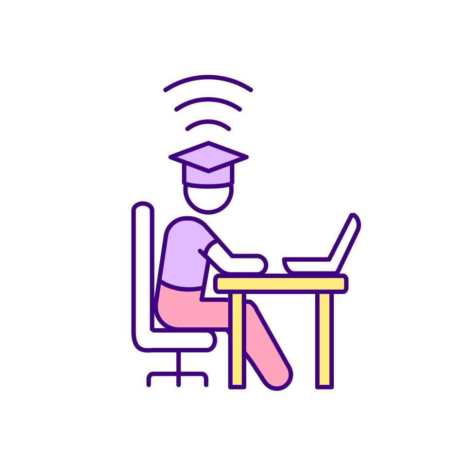 Remote learning RGB color icon 3073731 Vector Art at Vecteezy Remote learning RGB color icon 3073731 Vector Art at Vecteezy