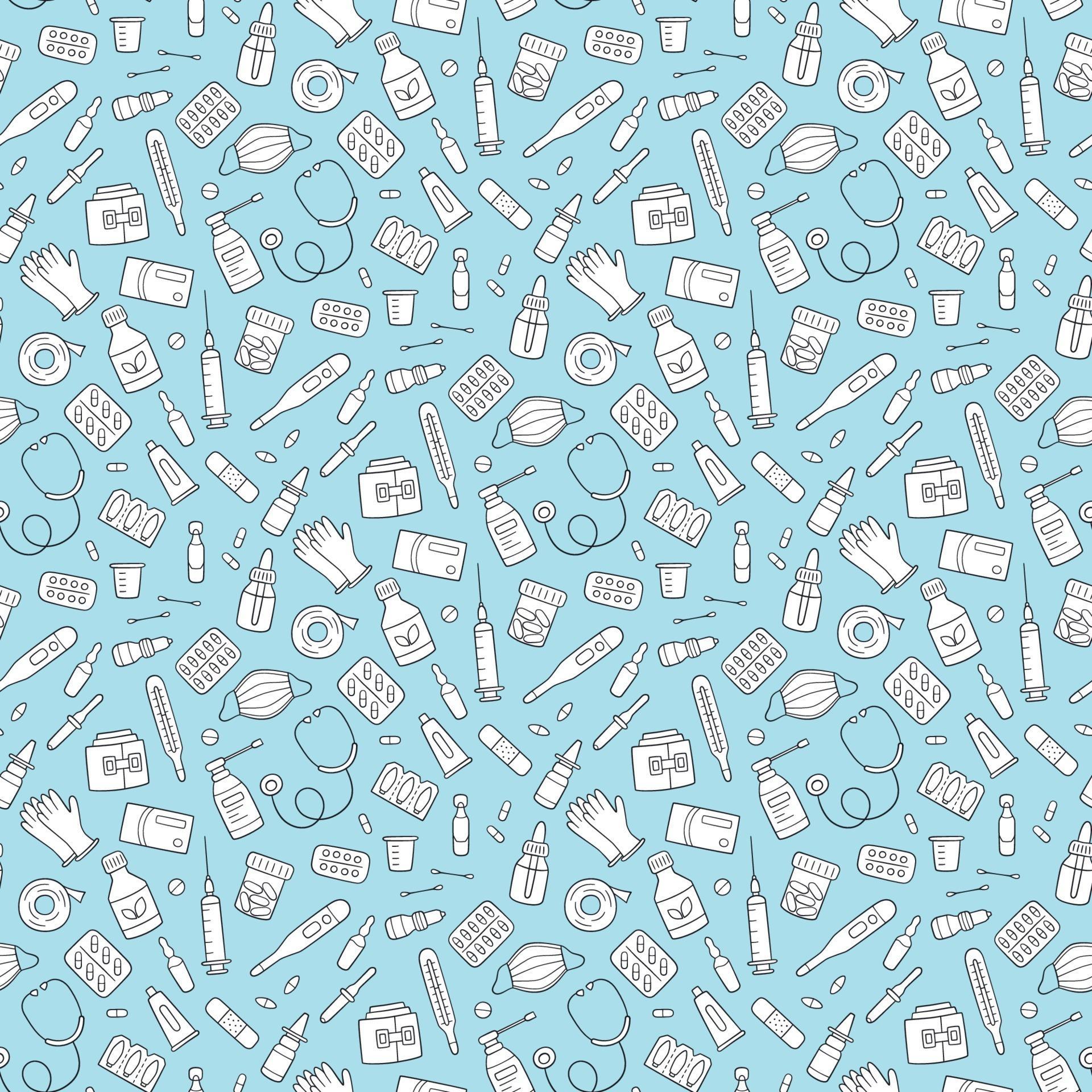 Seamless doodle pattern with medications, drugs, pills, bottles 3076850 ... Seamless doodle pattern with medications, drugs, pills, bottles 3076850 ...