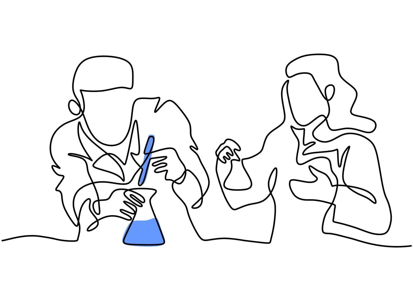 Continuous single line drawing of scientist do experiment 3086795 ... Continuous single line drawing of scientist do experiment 3086795 ...