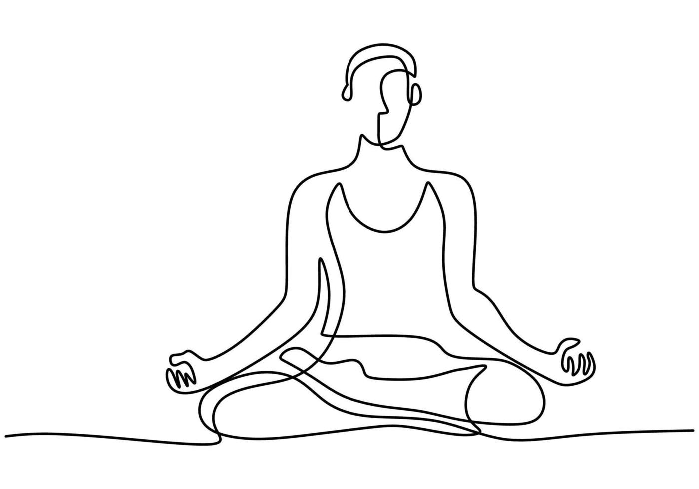 Woman doing yoga exercise in continuous one line drawing 3086823 Vector ... Woman doing yoga exercise in continuous one line drawing 3086823 Vector ...
