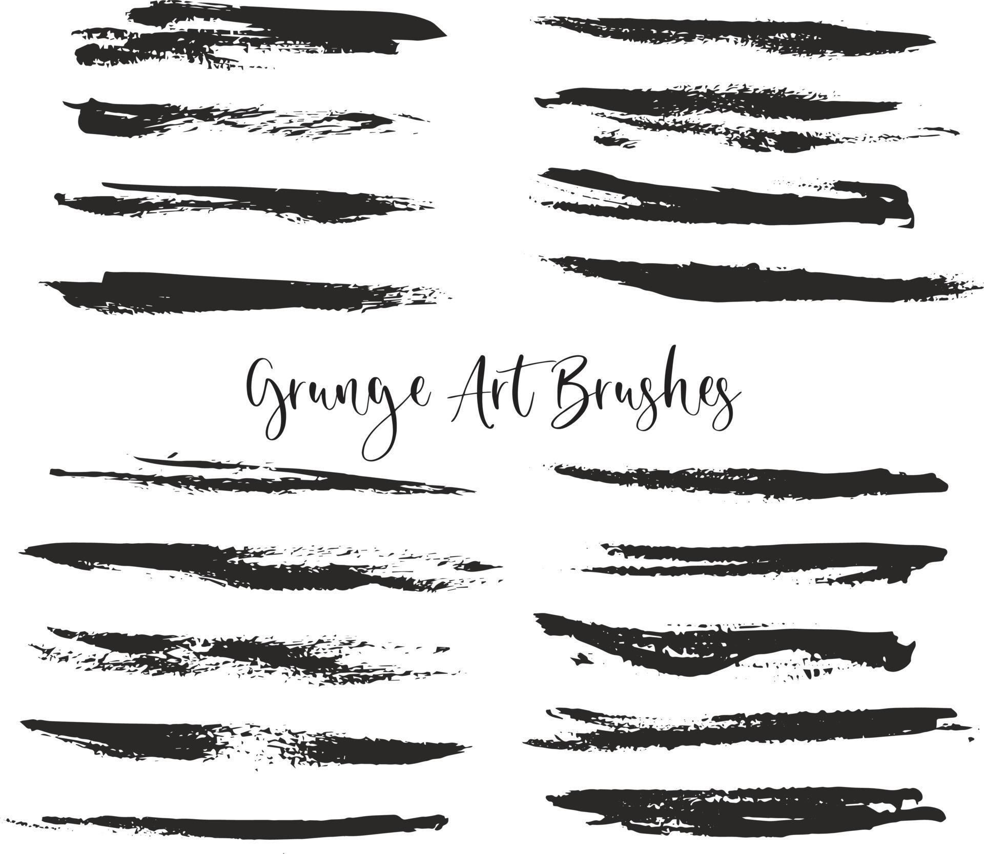 Grunge brush strokes.Black ink grunge brush strokes. 3087134 Vector Art ...
