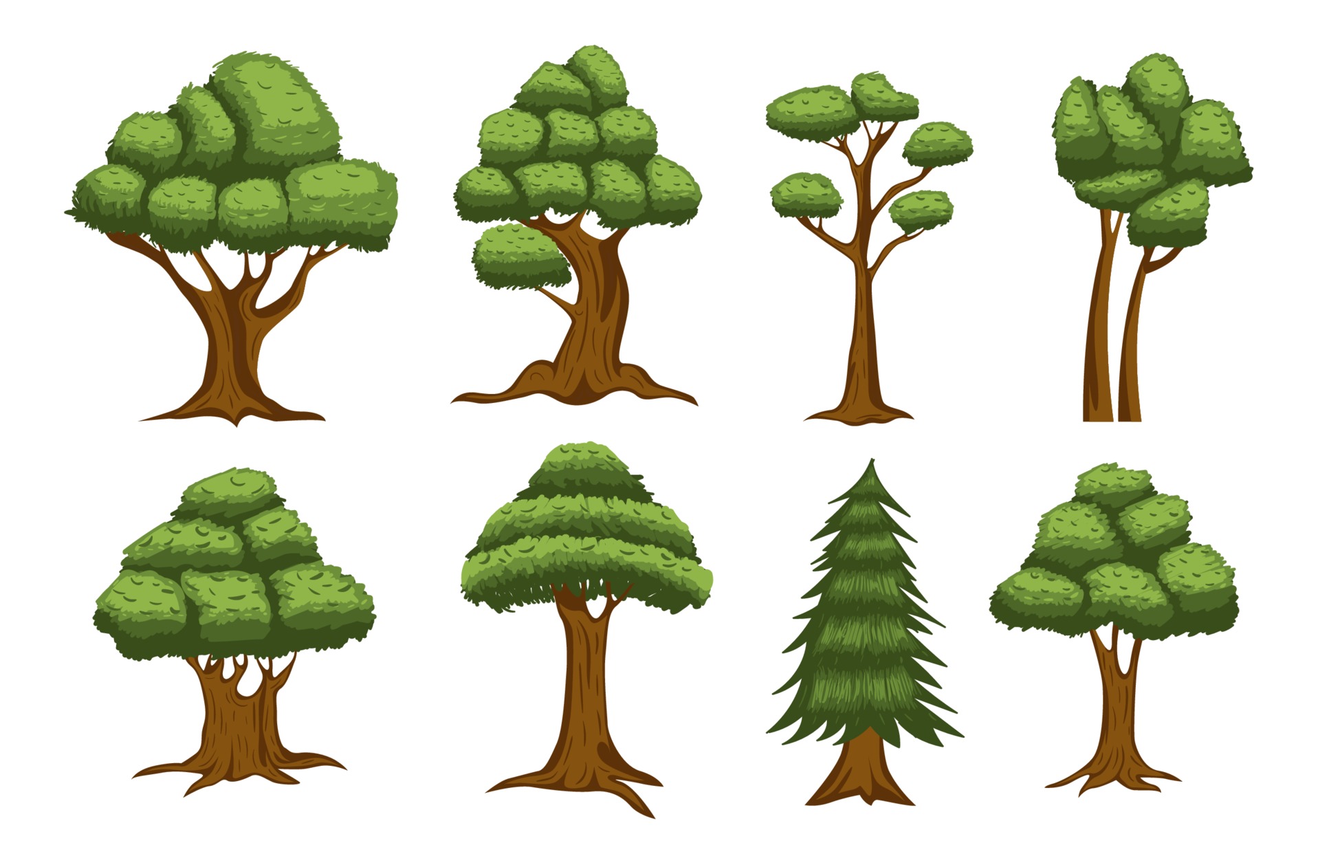 Tree Icon Collection 3087163 Vector Art at Vecteezy