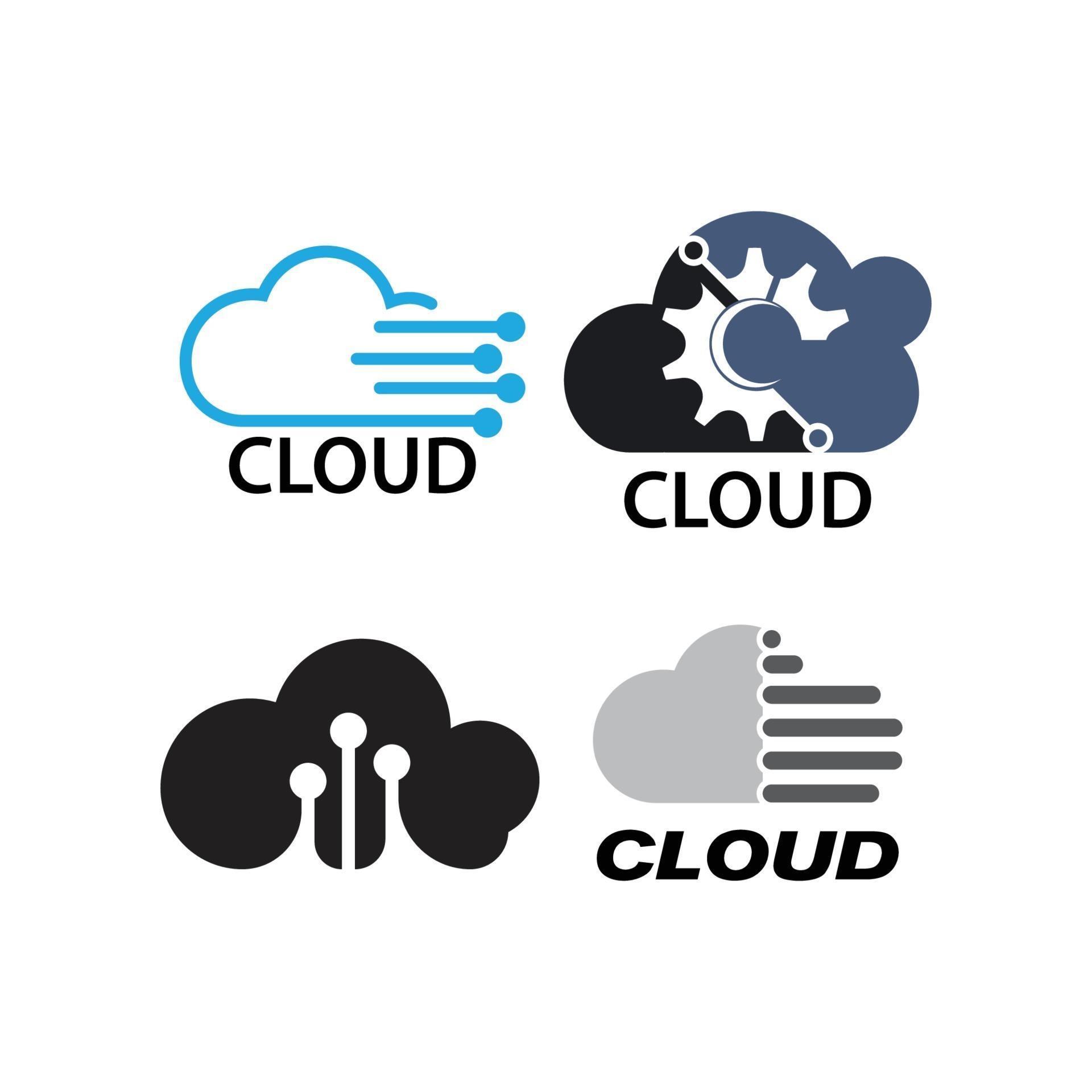 cloud logo vector 3087596 Vector Art at Vecteezy