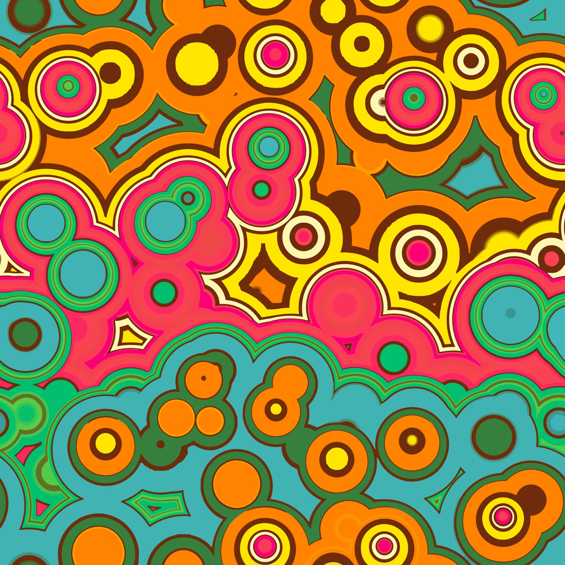 Sixties Retro Circle Mania Pattern 3091553 Vector Art at Vecteezy