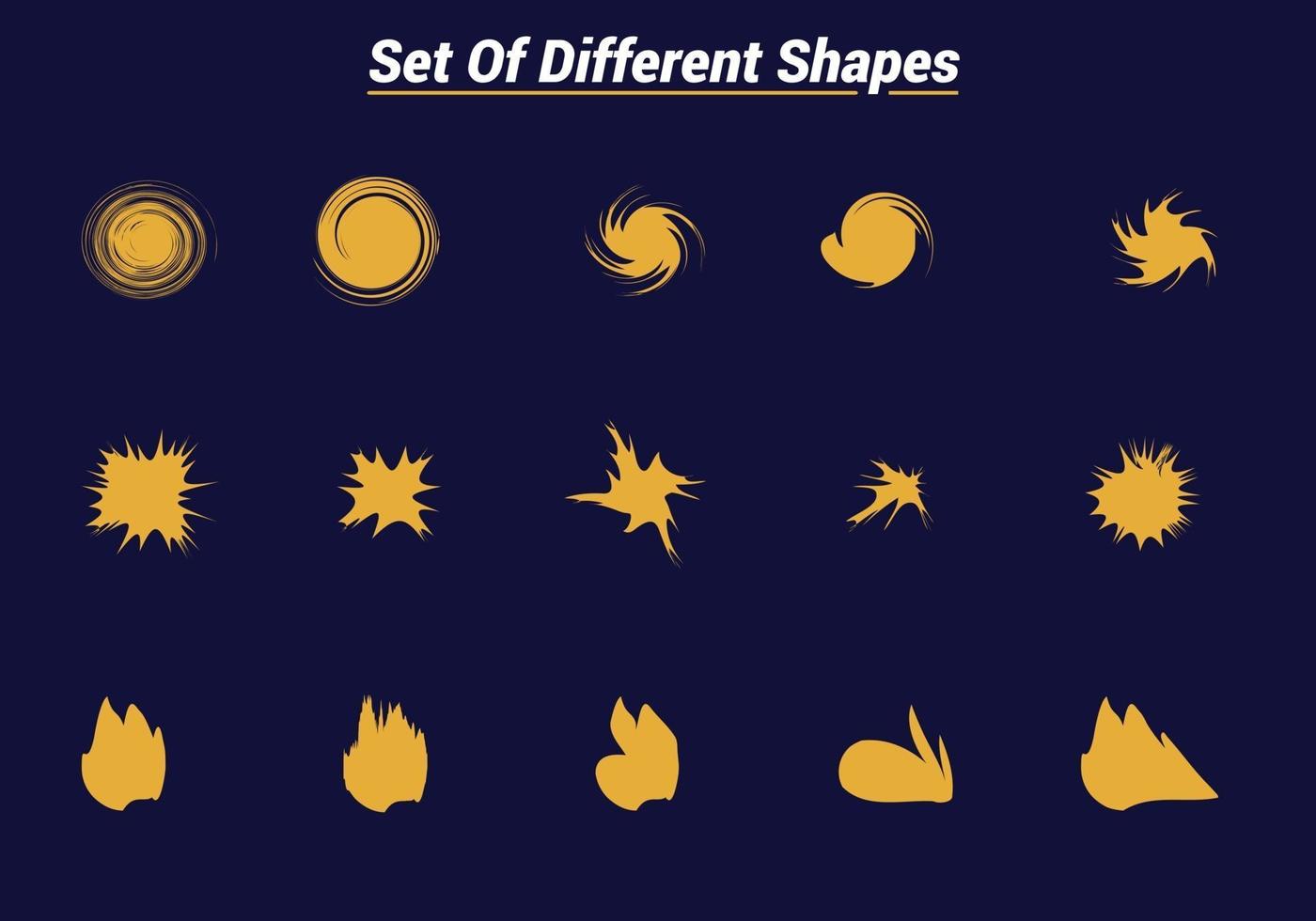 set of different shapes in circle and random shapes 3092617 Vector Art ...
