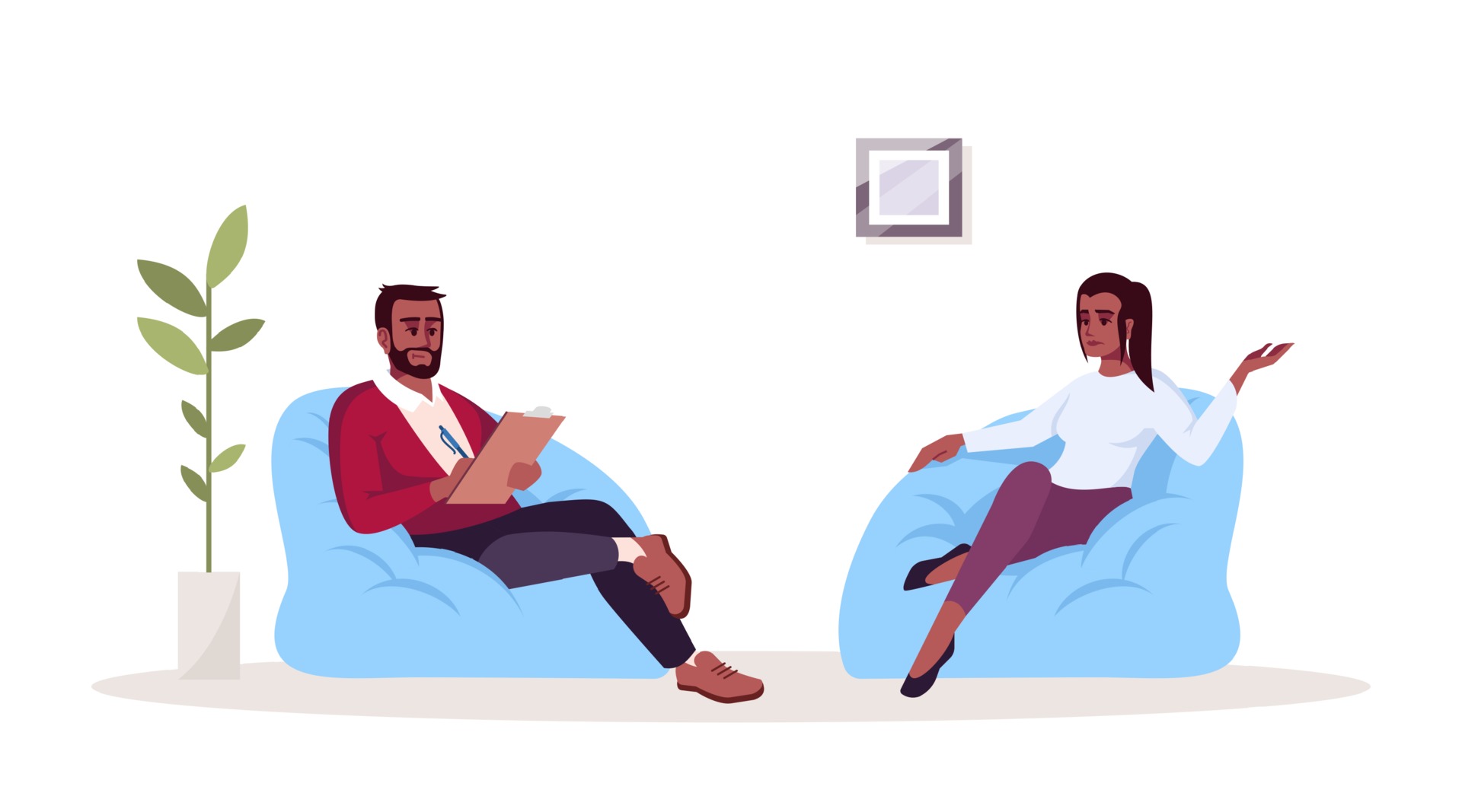 Therapy session semi flat RGB color vector illustration 3092766 Vector ...