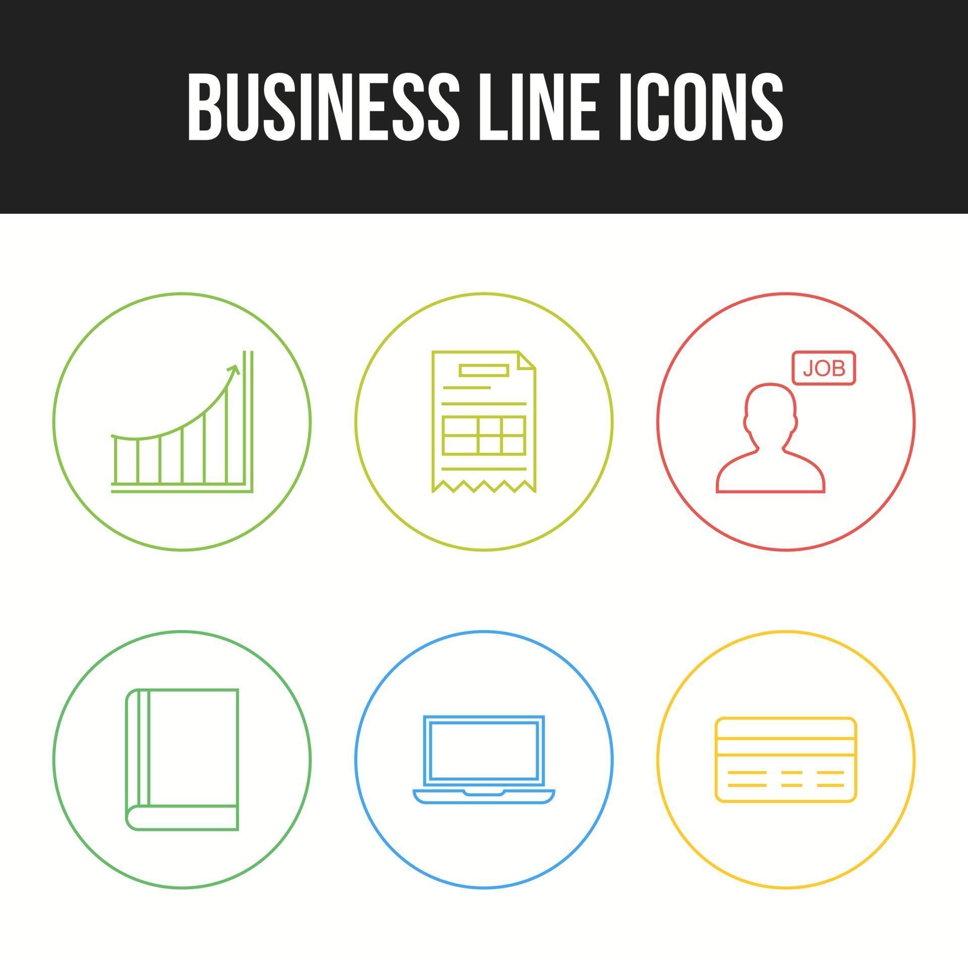 Beautiful 6 icons pack of business vector icons 3092994 Vector Art at ...