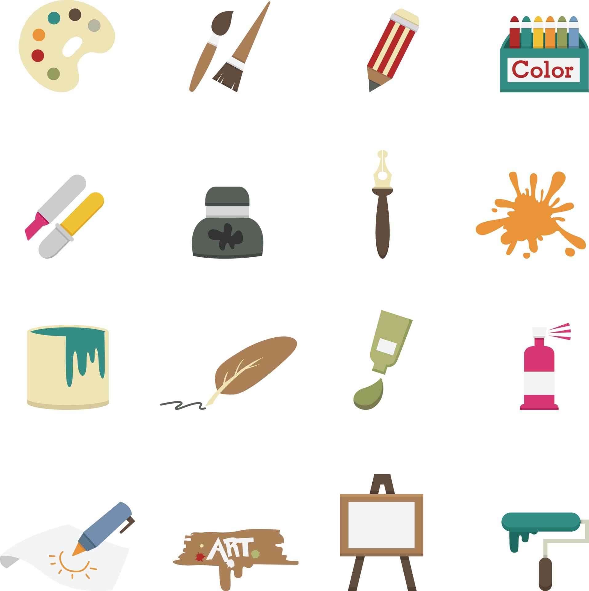 Art icons vector 3093212 Vector Art at Vecteezy