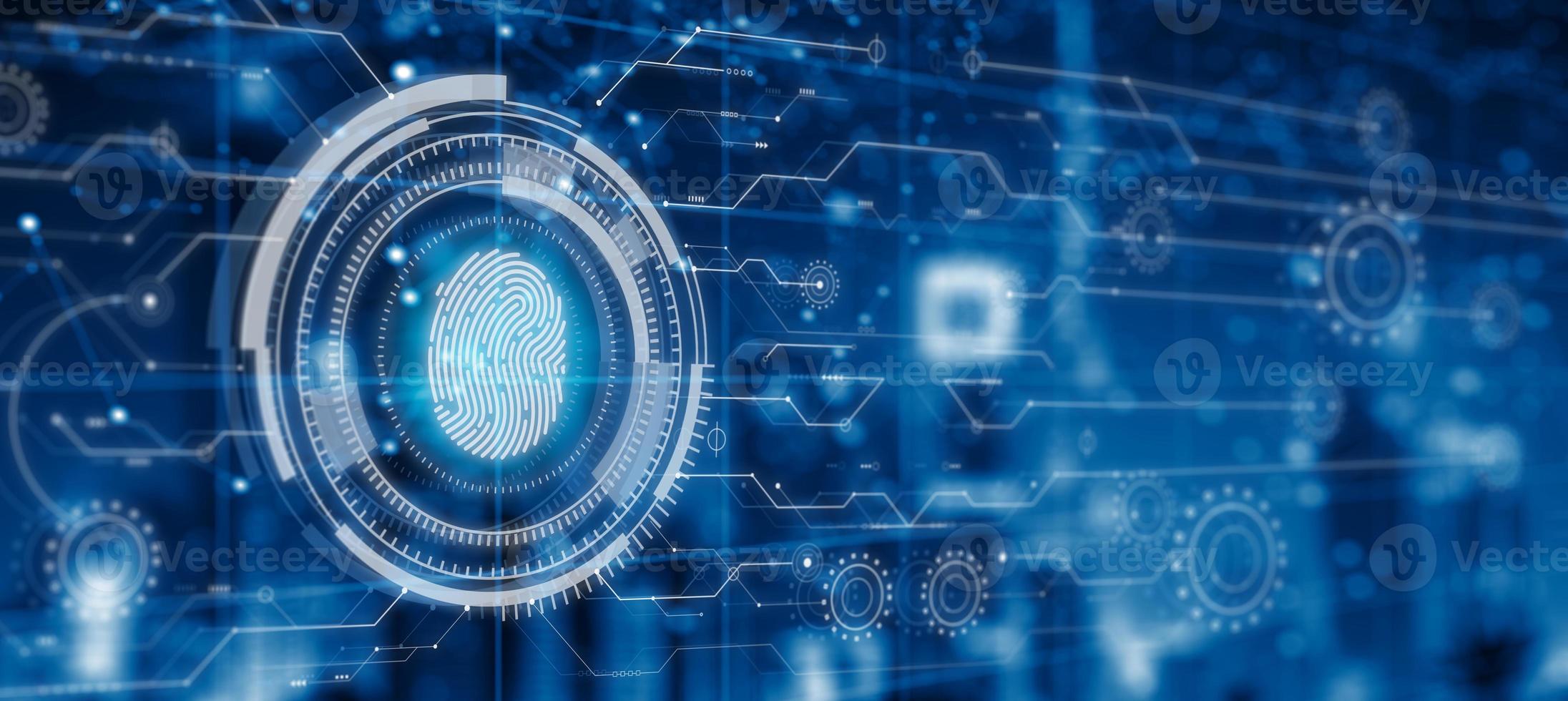 Authentication by Fingerprint recognition. Biometric. Security system ...