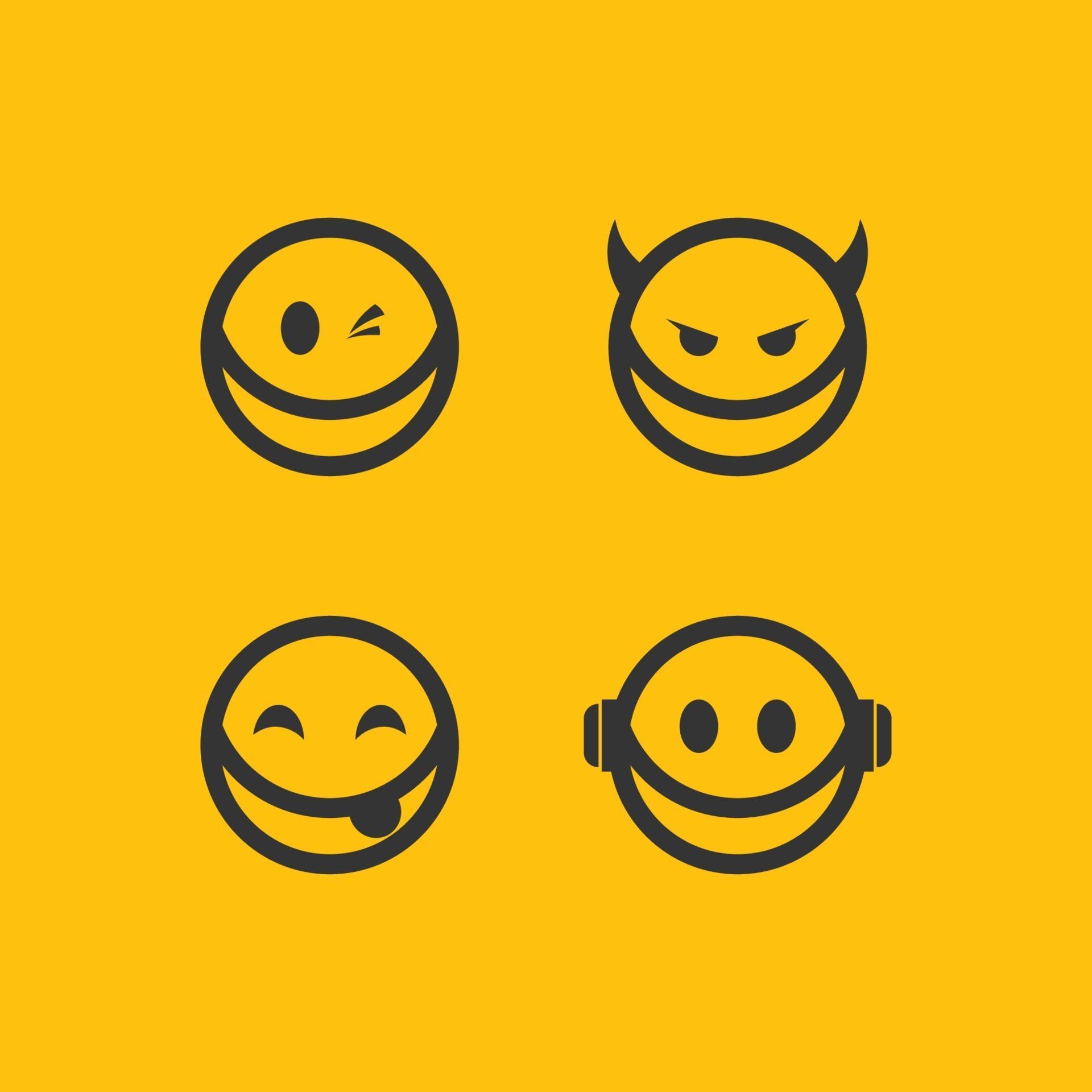 smile icon logo vector design happy emoticonand vector emoji happiness ...