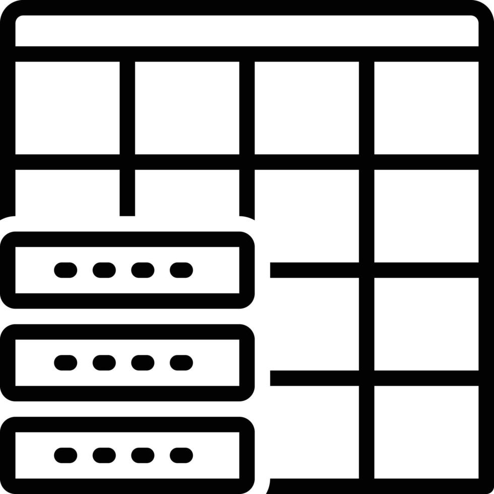 Line icon for datatable 3099602 Vector Art at Vecteezy