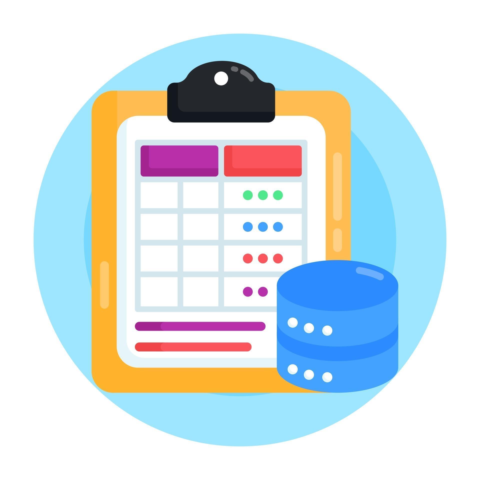 Data Table Record 3104948 Vector Art at Vecteezy