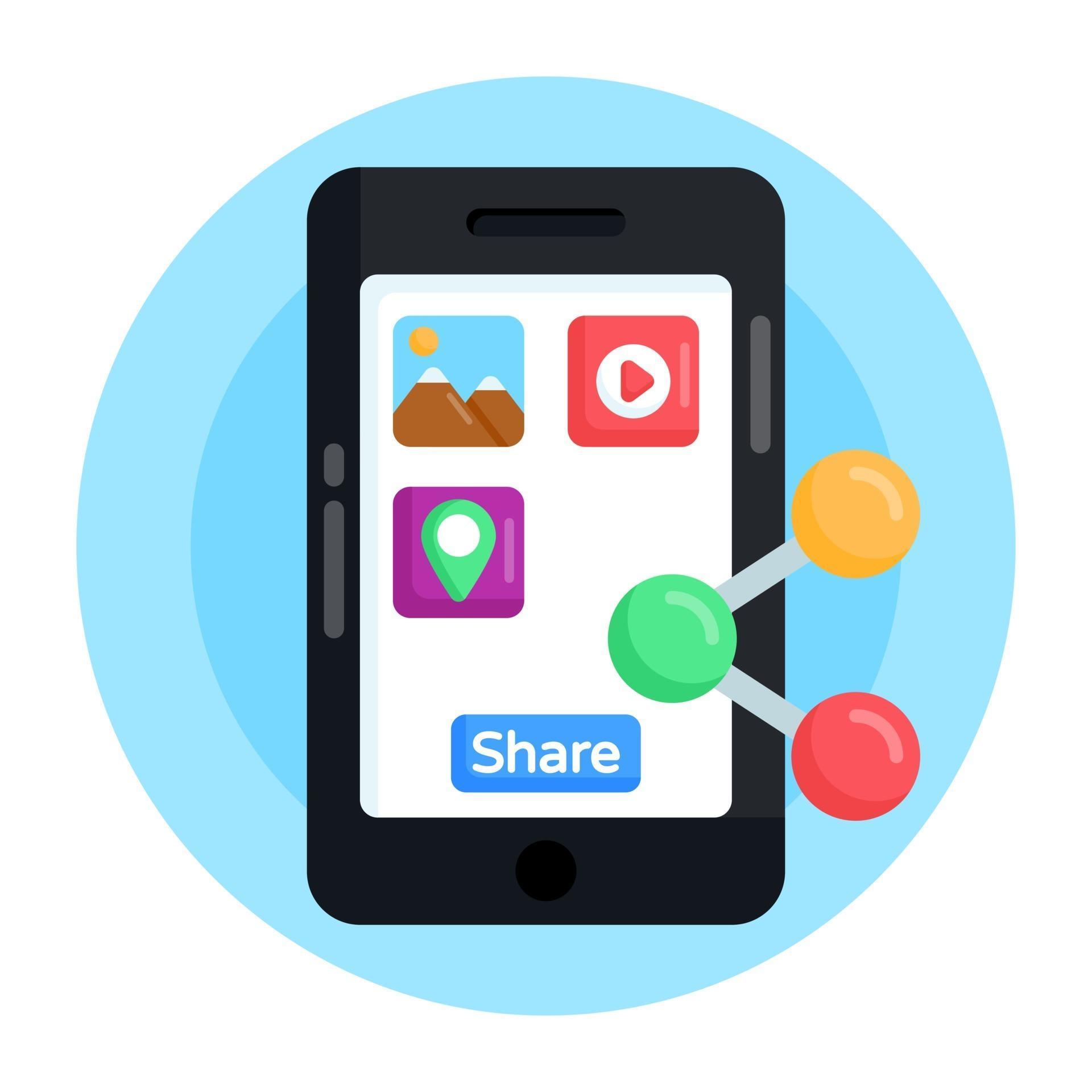 Mobile Data Sharing 3105273 Vector Art at Vecteezy
