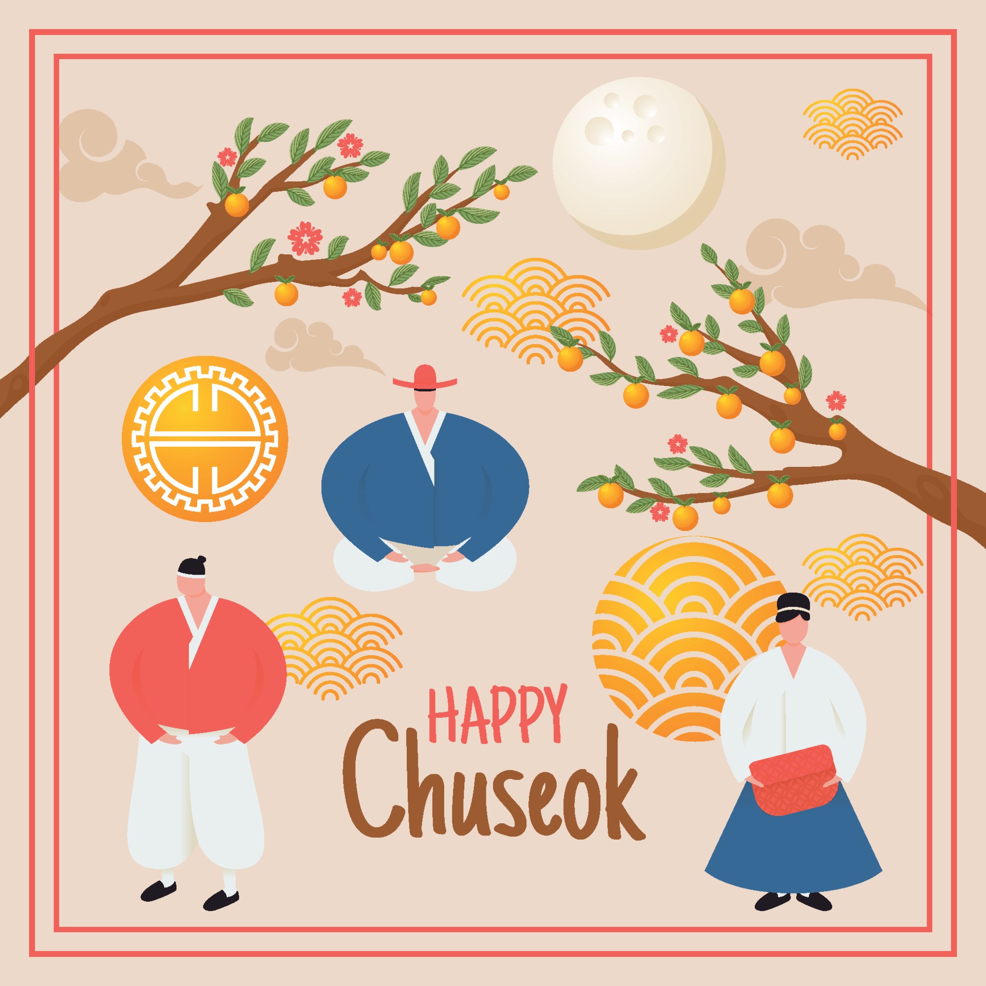 Happy Chuseok Festival Background 3106484 Vector Art at Vecteezy