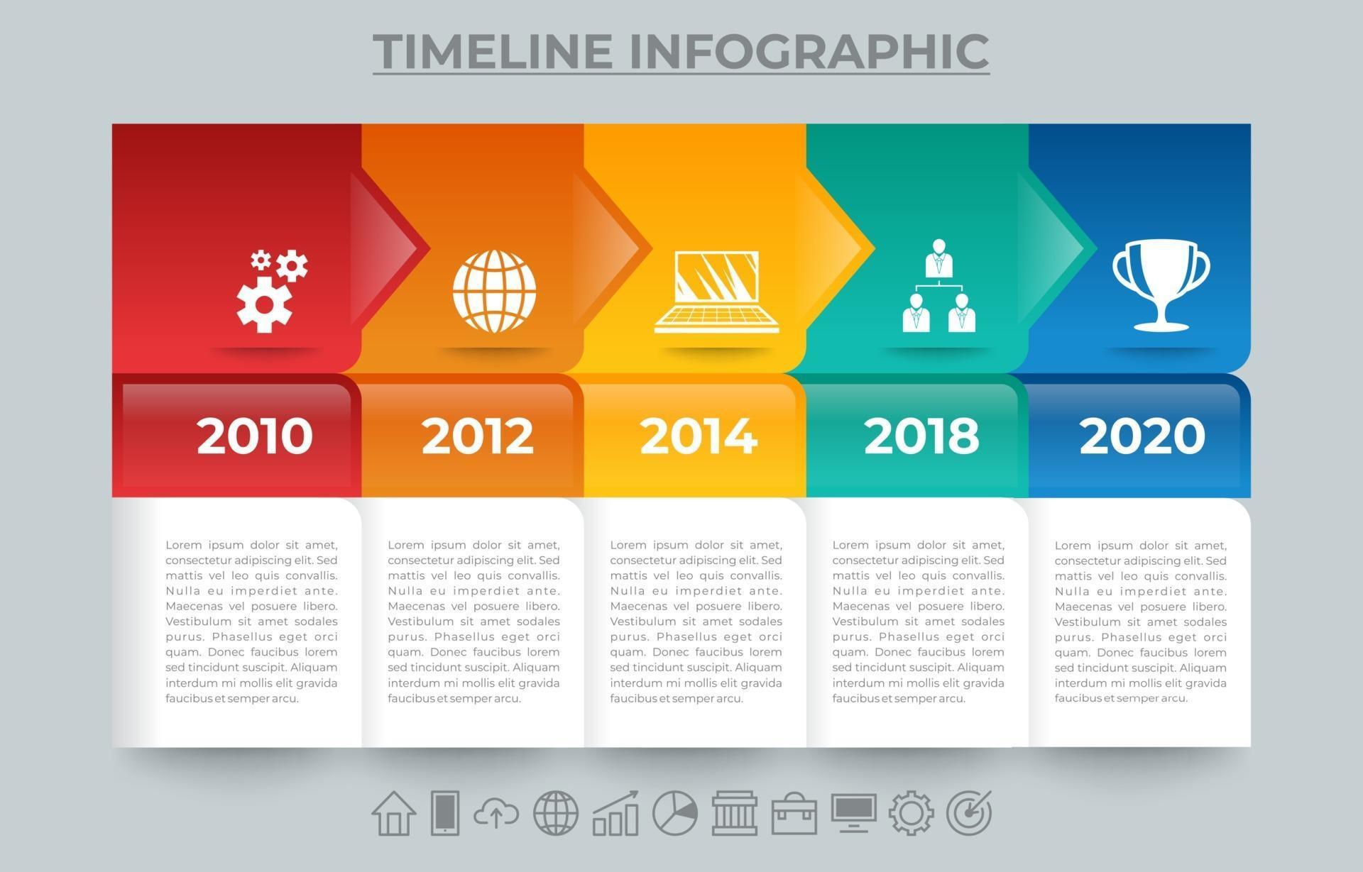 Timeline Infographic Element Template 3107230 Vector Art at Vecteezy