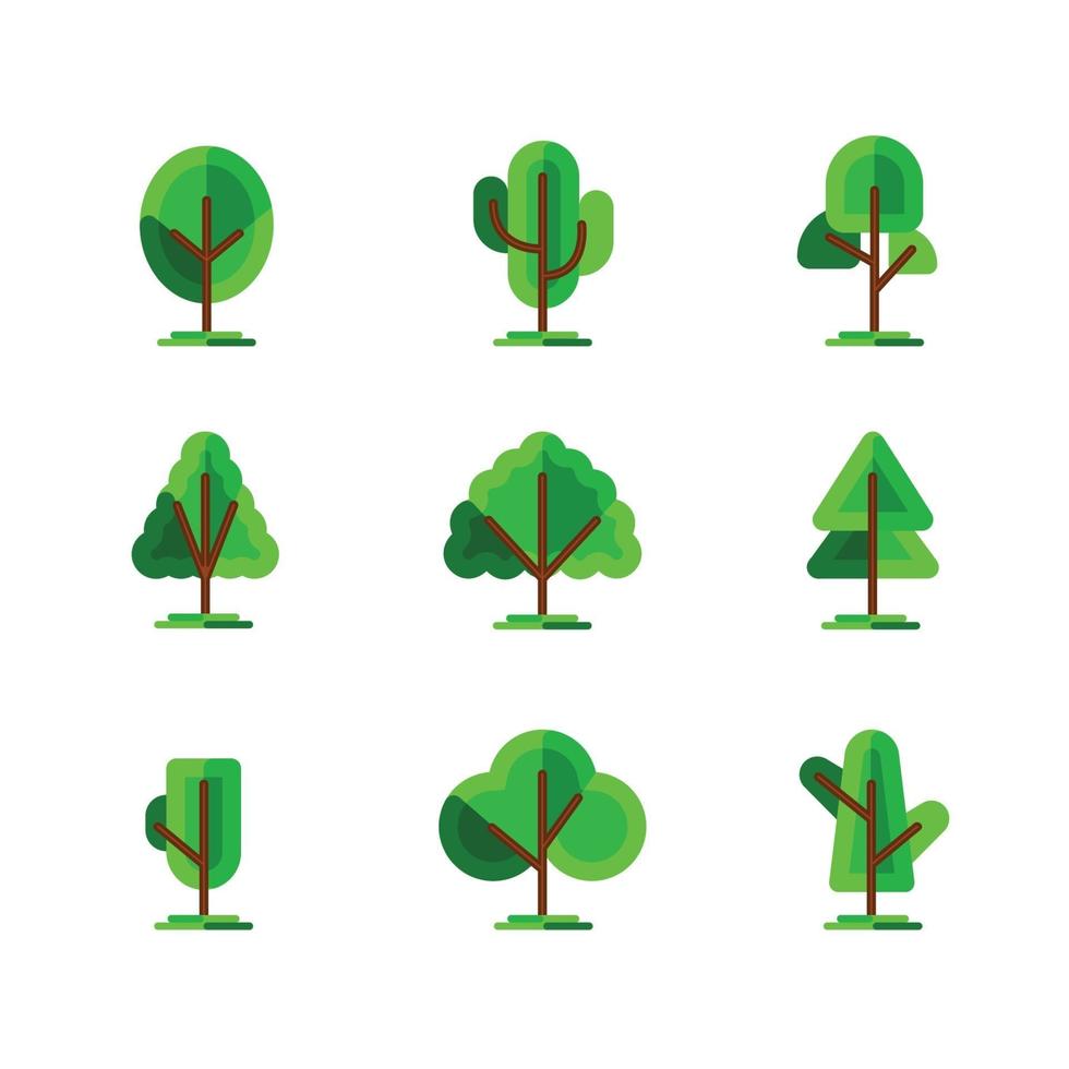 Set of Tree Icons 3107822 Vector Art at Vecteezy