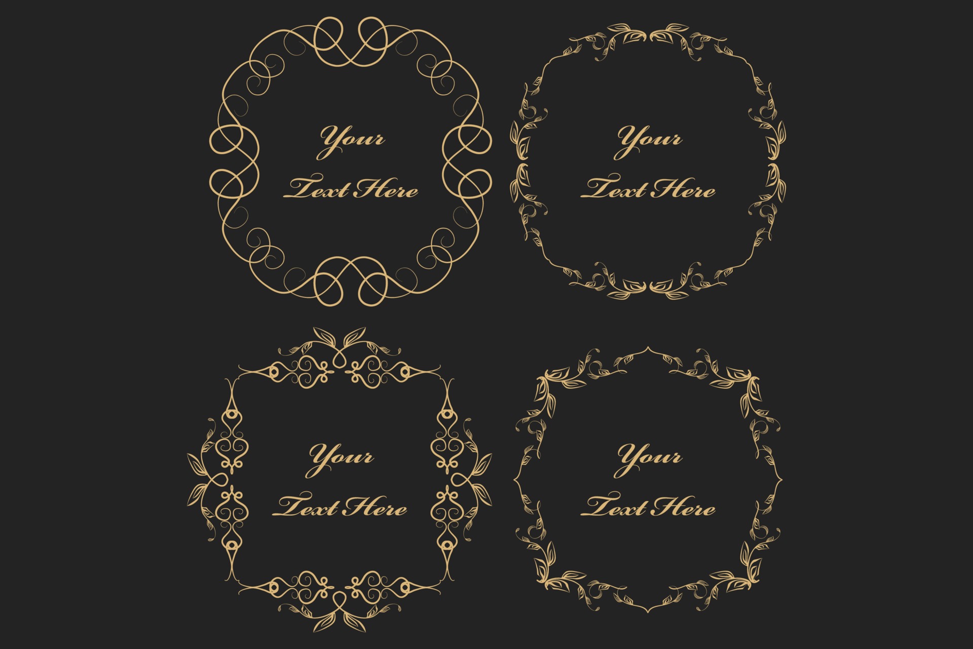 Ornate frames and scroll elements. 3111070 Vector Art at Vecteezy