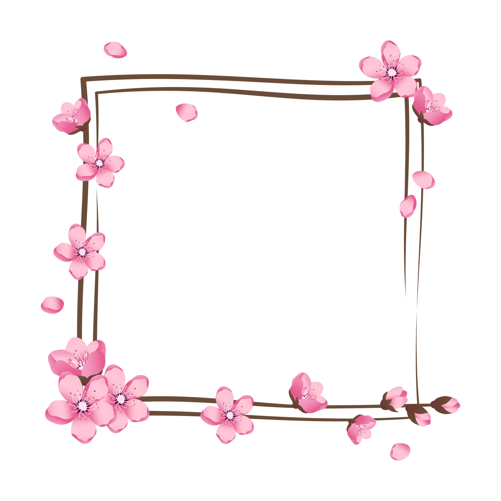 Cherry blossom wreath. Pink cute sakura flowers frame 3112870 Vector ... Cherry blossom wreath. Pink cute sakura flowers frame 3112870 Vector ...