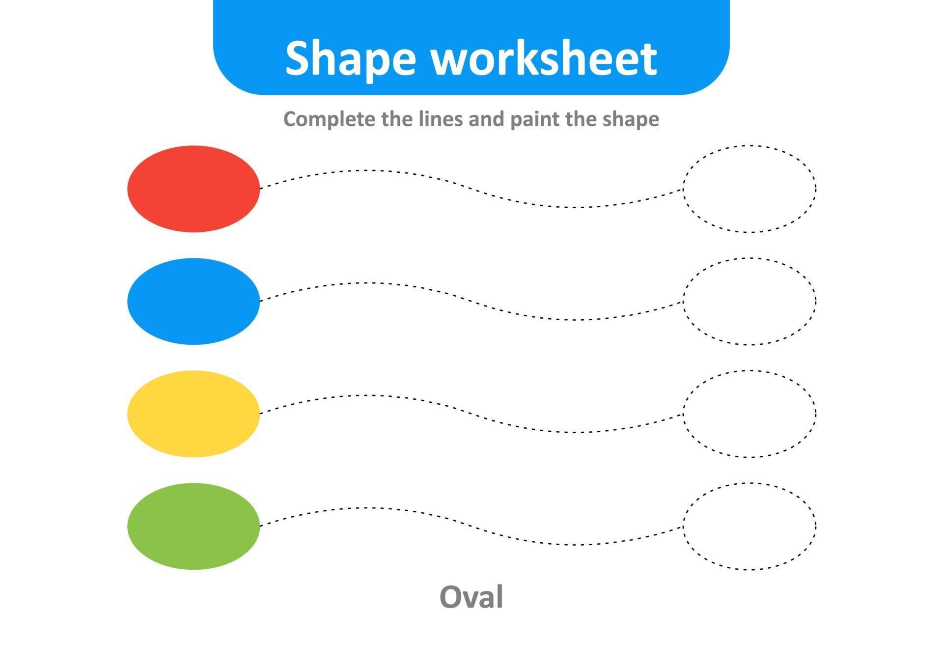 Shape Worksheet For Kids Oval Shape 3113001 Vector Art At Vecteezy Shape Worksheet For Kids Oval Shape 3113001 Vector Art At Vecteezy