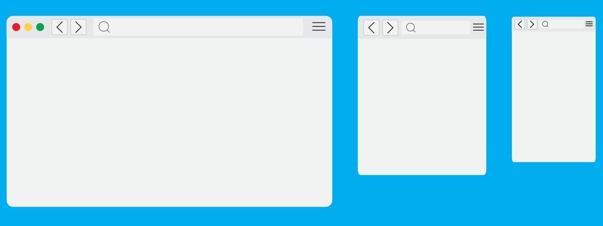 Browser Window Web Elements Design Template With Browser Window 0915