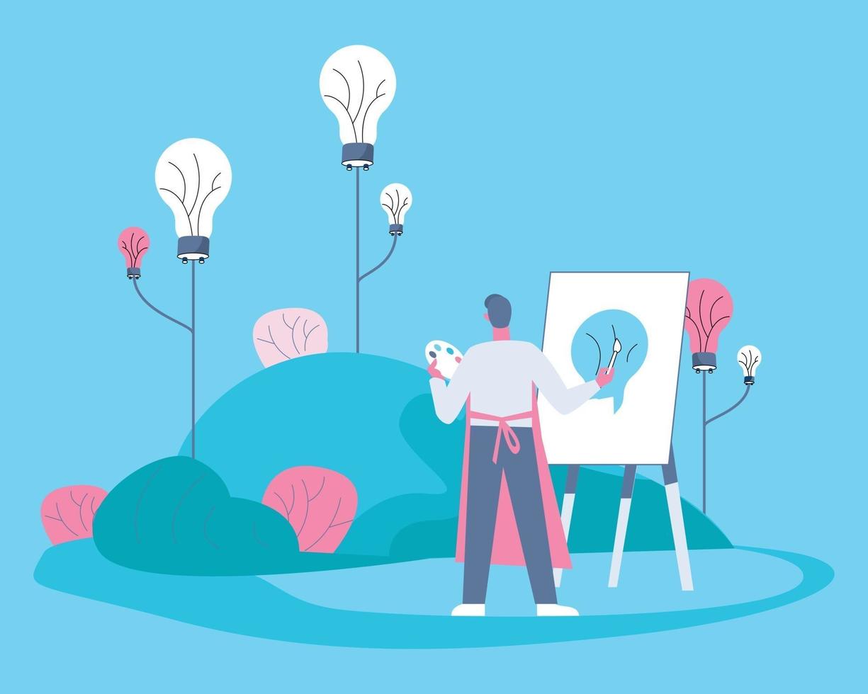 Idea generating for designing illustration concept vector 3126007 ... Idea generating for designing illustration concept vector 3126007 ...