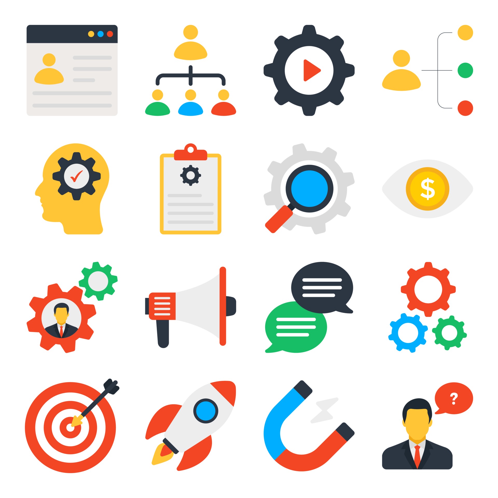 Pack of Project Management and Business Flat Icons 3126421 Vector Art ...