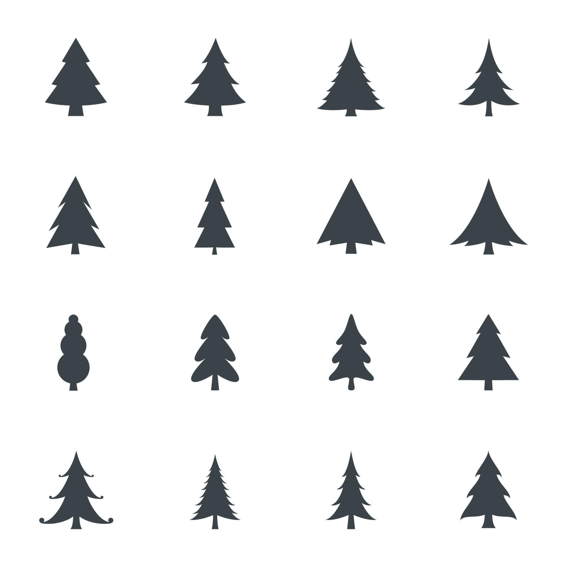 Christmas tree icons. Vector illustration 3126533 Vector Art at Vecteezy