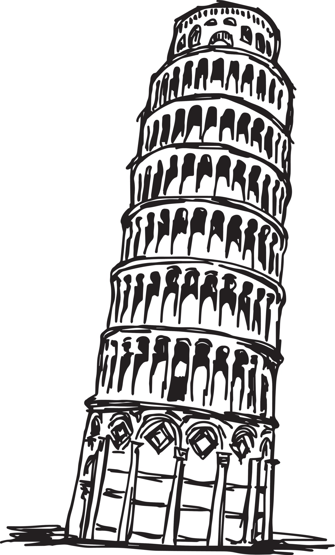 leaning tower of pisa - vector illustration sketch 3127313 Vector Art ... leaning tower of pisa - vector illustration sketch 3127313 Vector Art ...
