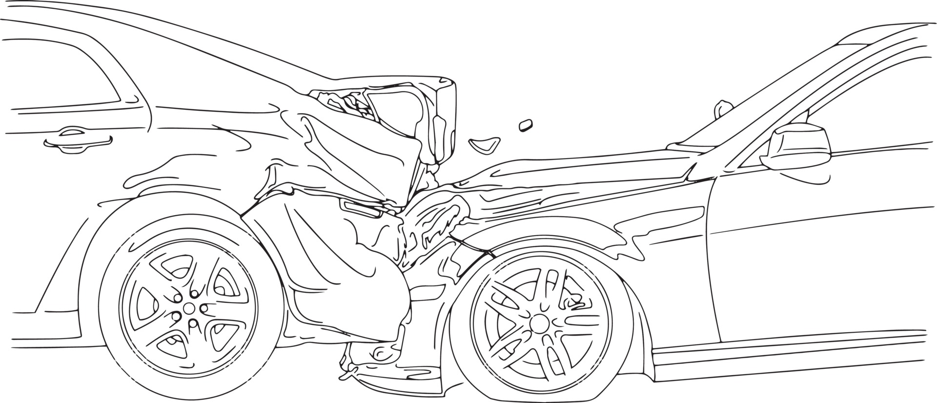 Auto accident involving two cars - vector illustration 3127560 Vector ... Auto accident involving two cars - vector illustration 3127560 Vector ...