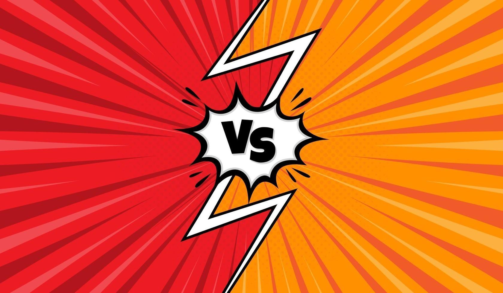 Versus Background Comic Style Red Orange 3130199 Vector Art At Vecteezy