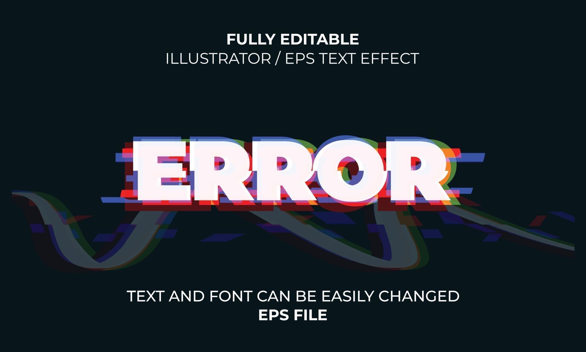 error glitch editable text effect 3143978 Vector Art at Vecteezy
