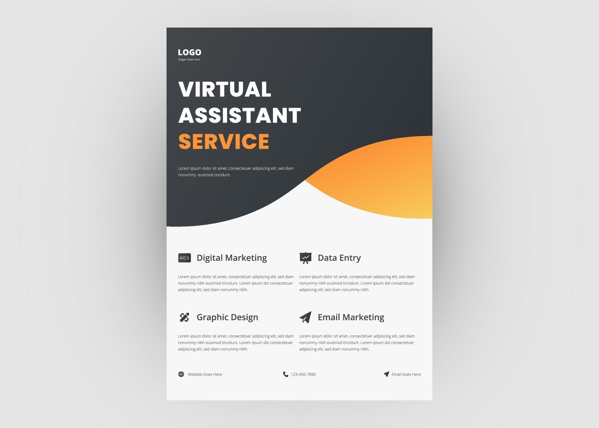 Virtual assistant service flyer template 3145509 Vector Art at Vecteezy Virtual assistant service flyer template 3145509 Vector Art at Vecteezy