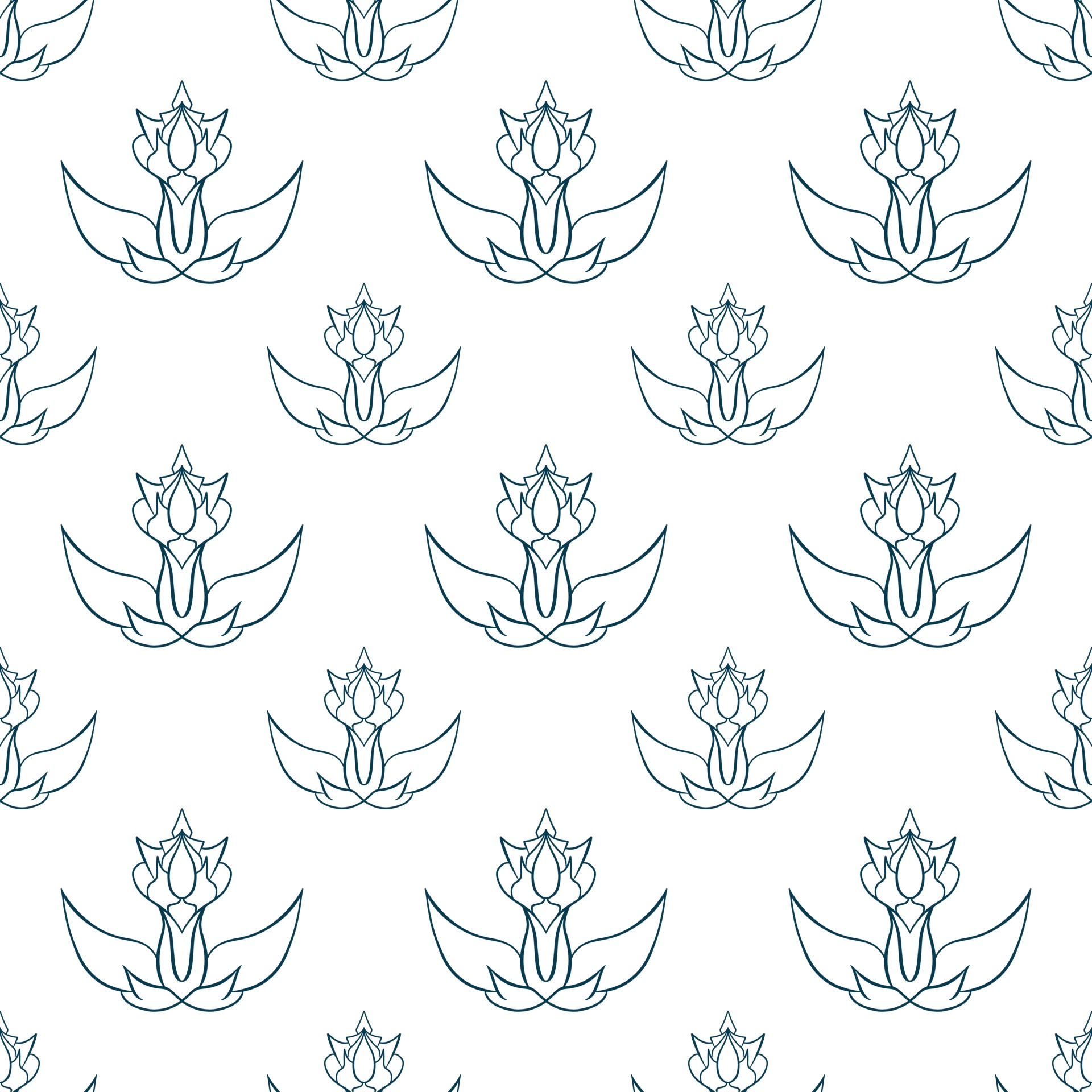 Hand drawn repeat pattern, seamless repeat pattern. 3147771 Vector Art ...