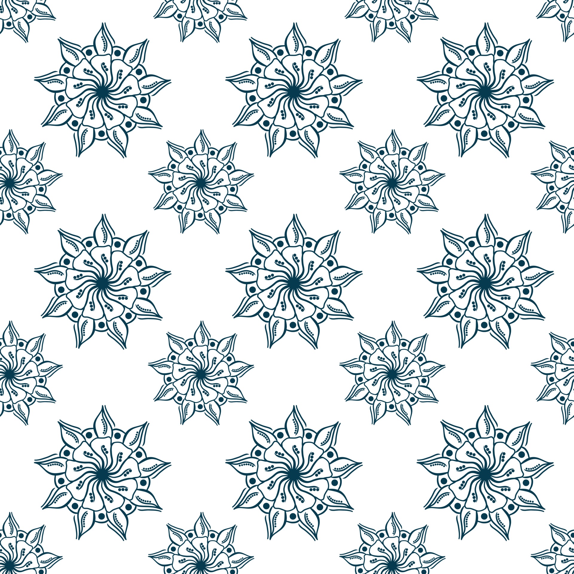 Hand drawn repeat pattern, seamless repeat pattern. 3147811 Vector Art ...