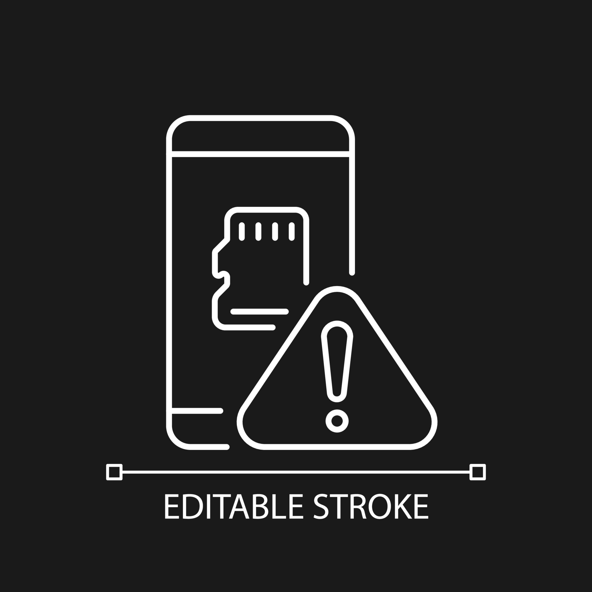Micro SDcard not working white linear icon for dark theme 3159263 ... Micro SDcard not working white linear icon for dark theme 3159263 ...
