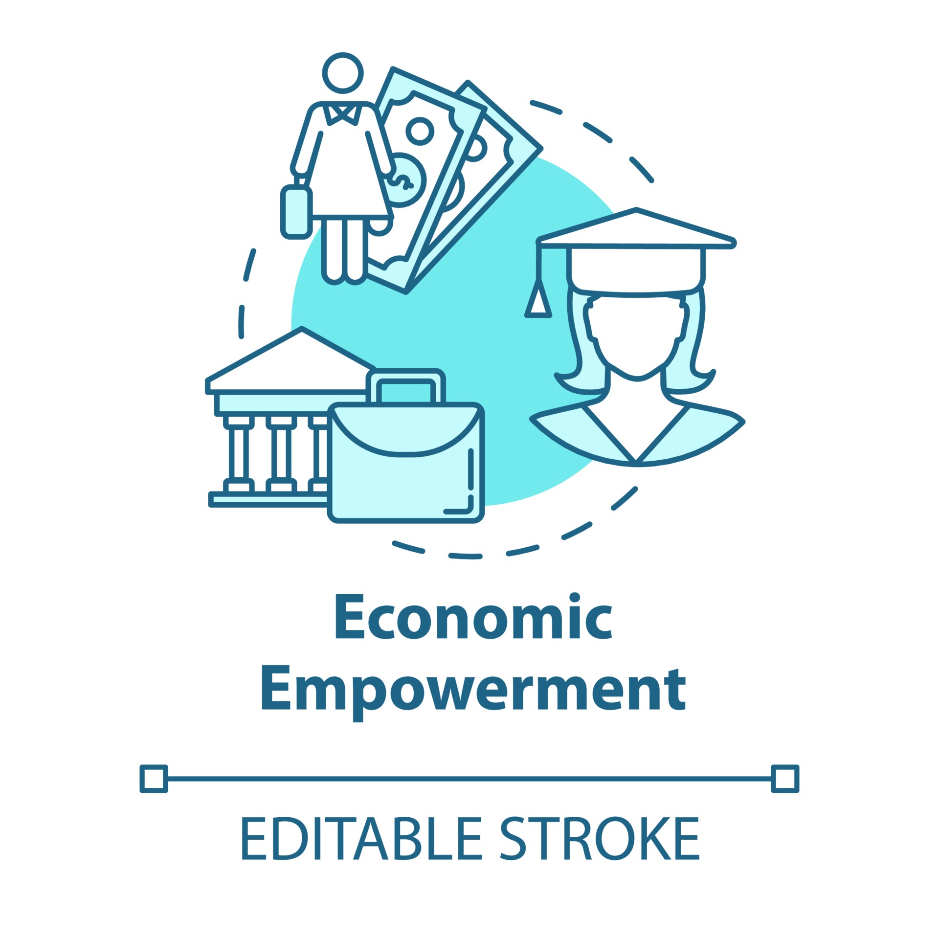Economic empowerment turquoise concept icon 3159885 Vector Art at Vecteezy Economic empowerment turquoise concept icon 3159885 Vector Art at Vecteezy