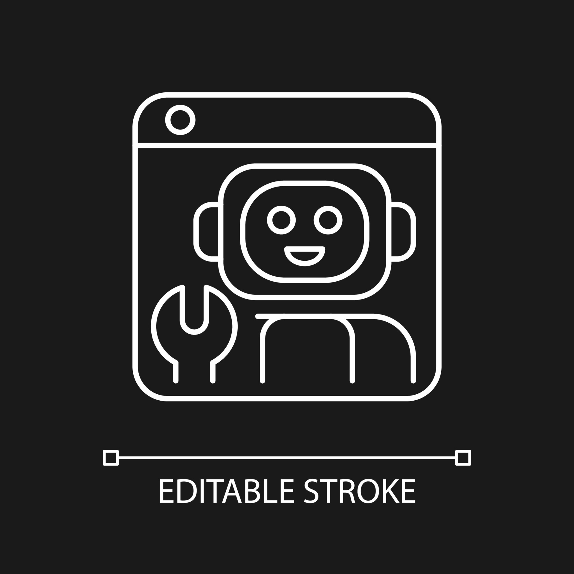 Robotics platforms white linear icon for dark theme 3160111 Vector Art ... Robotics platforms white linear icon for dark theme 3160111 Vector Art ...