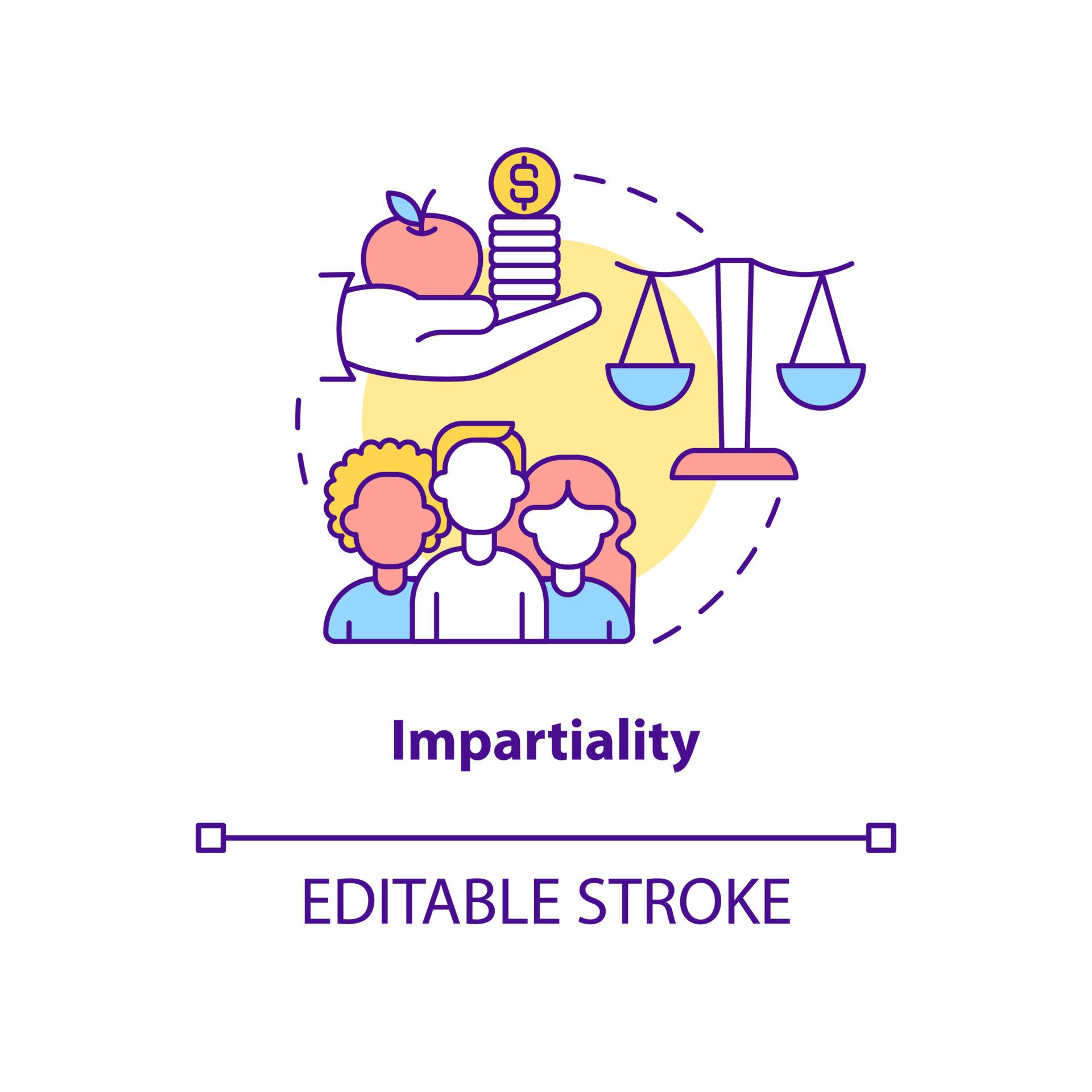 Impartiality and social relations concept icon. 3160183 Vector Art at ... Impartiality and social relations concept icon. 3160183 Vector Art at ...