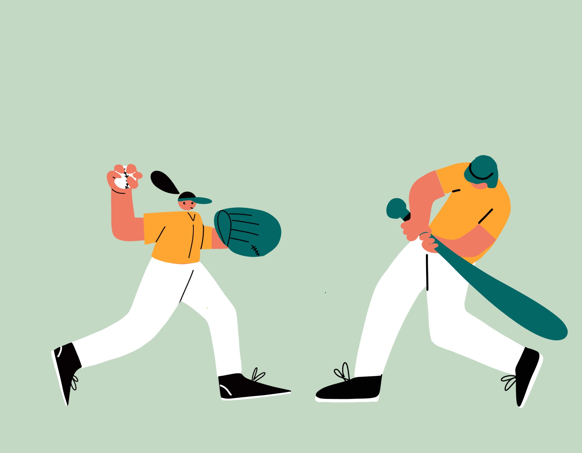 Baseball Softball Player Characters People Playing Baseball 3160897