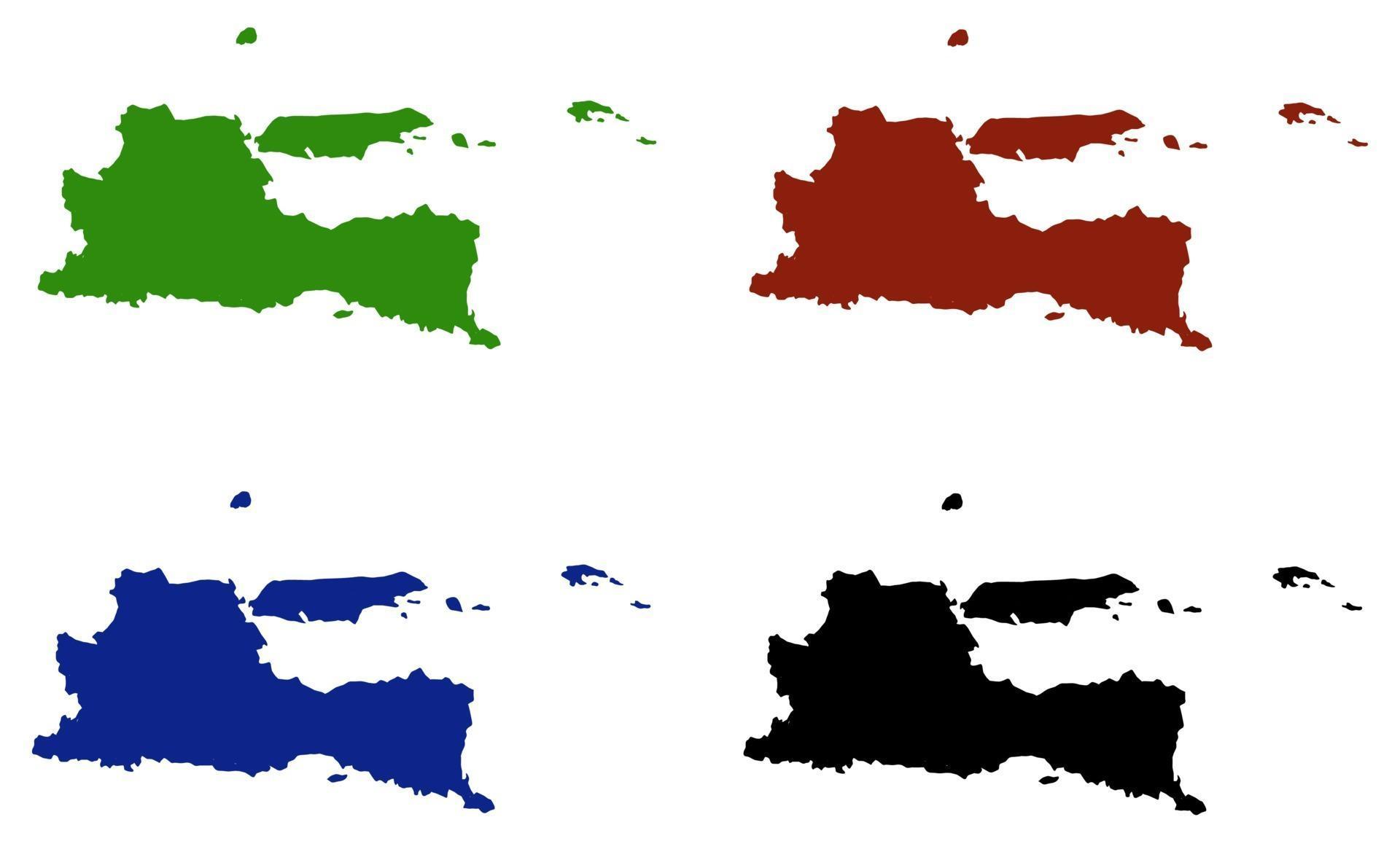 silhouette map of East Java province in Indonesia 3165265 Vector Art at ...