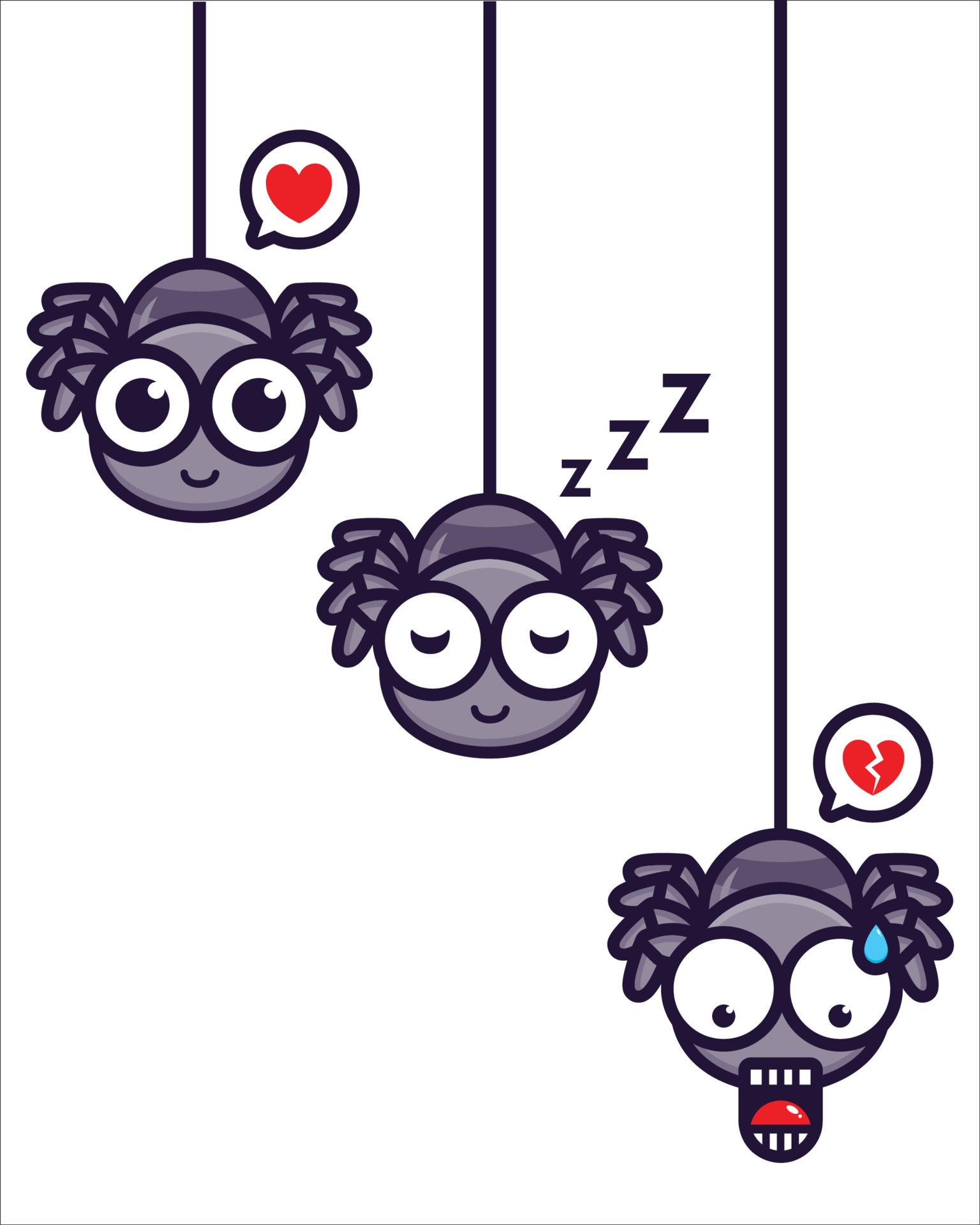 design vector set of cute spiders 3167095 Vector Art at Vecteezy