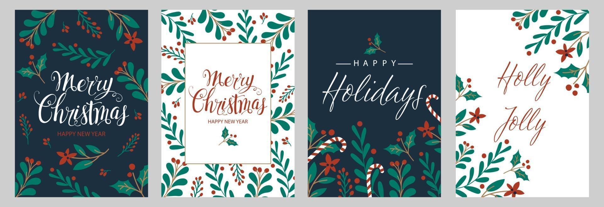Set Christmas cards. Vector 3174377 Vector Art at Vecteezy