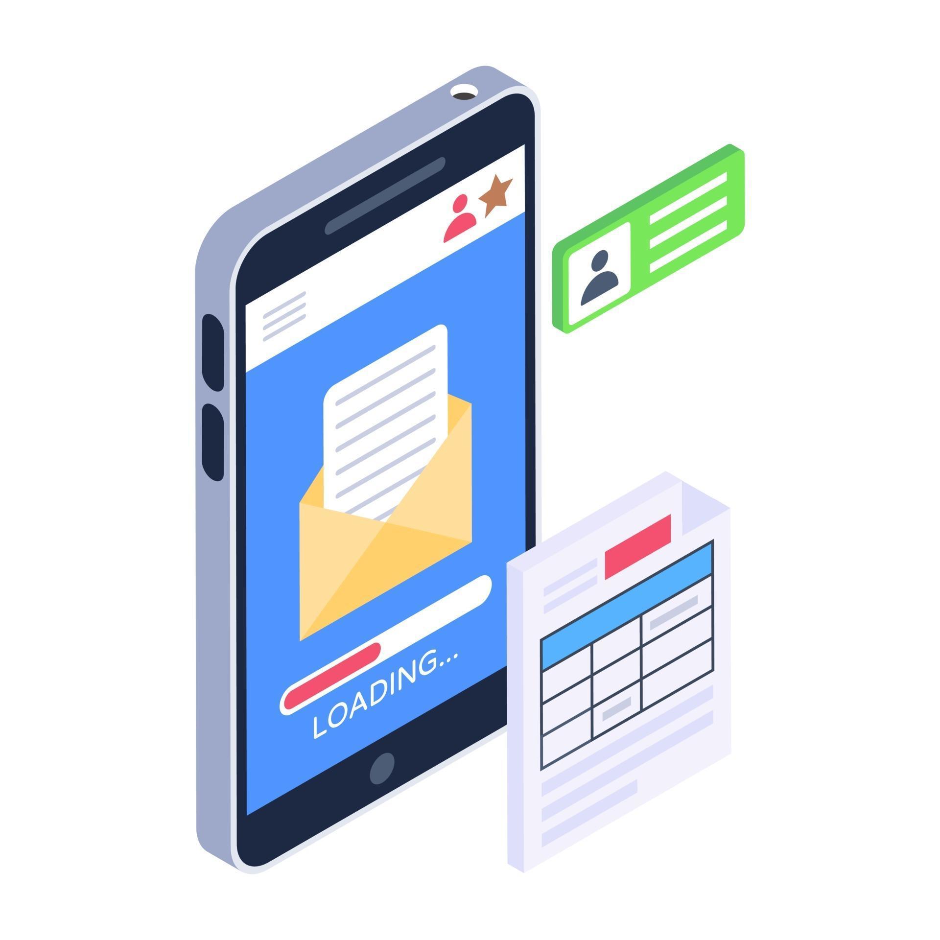 Mobile Mail Loading 3175966 Vector Art at Vecteezy