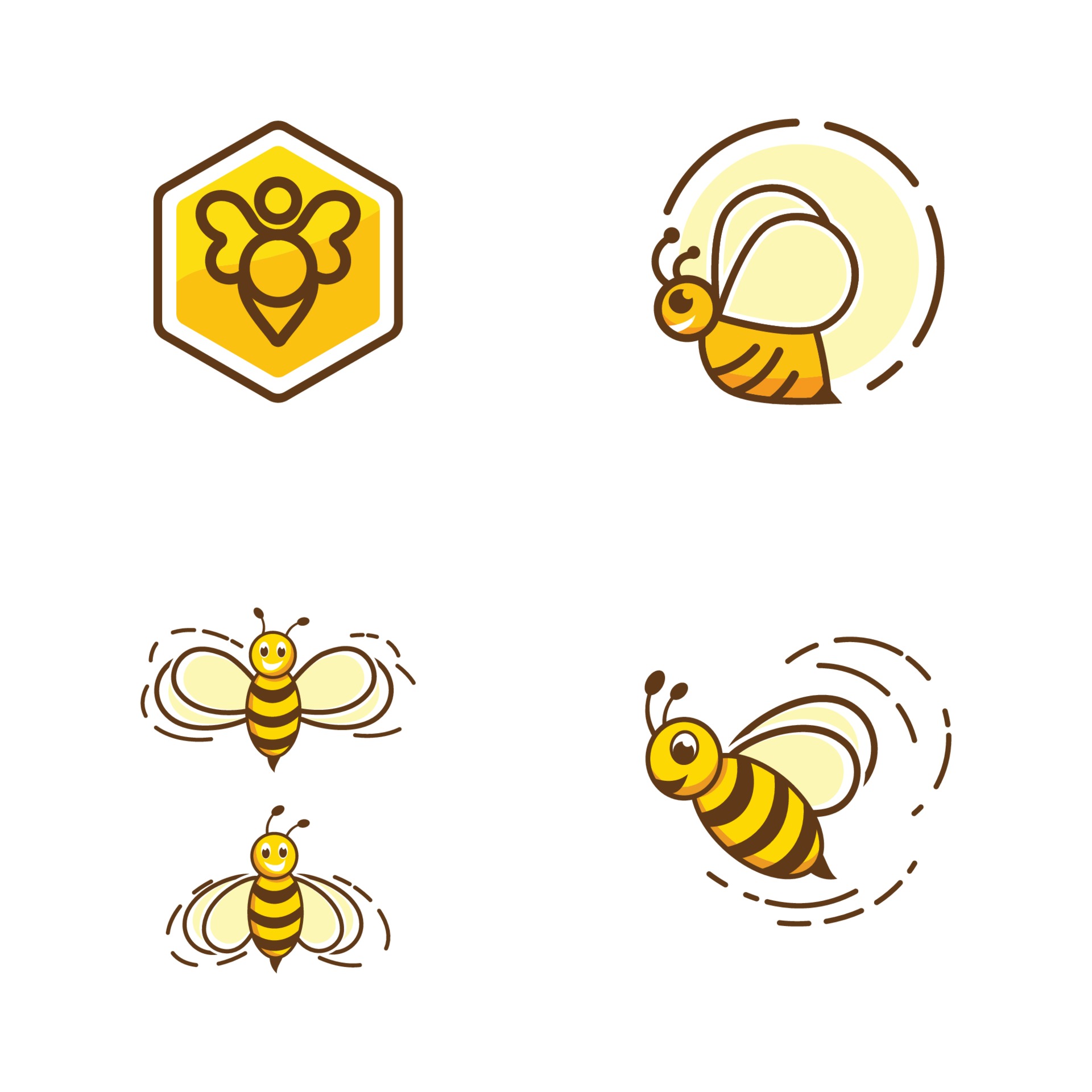 Bee vector icon illustration design 3177252 Vector Art at Vecteezy