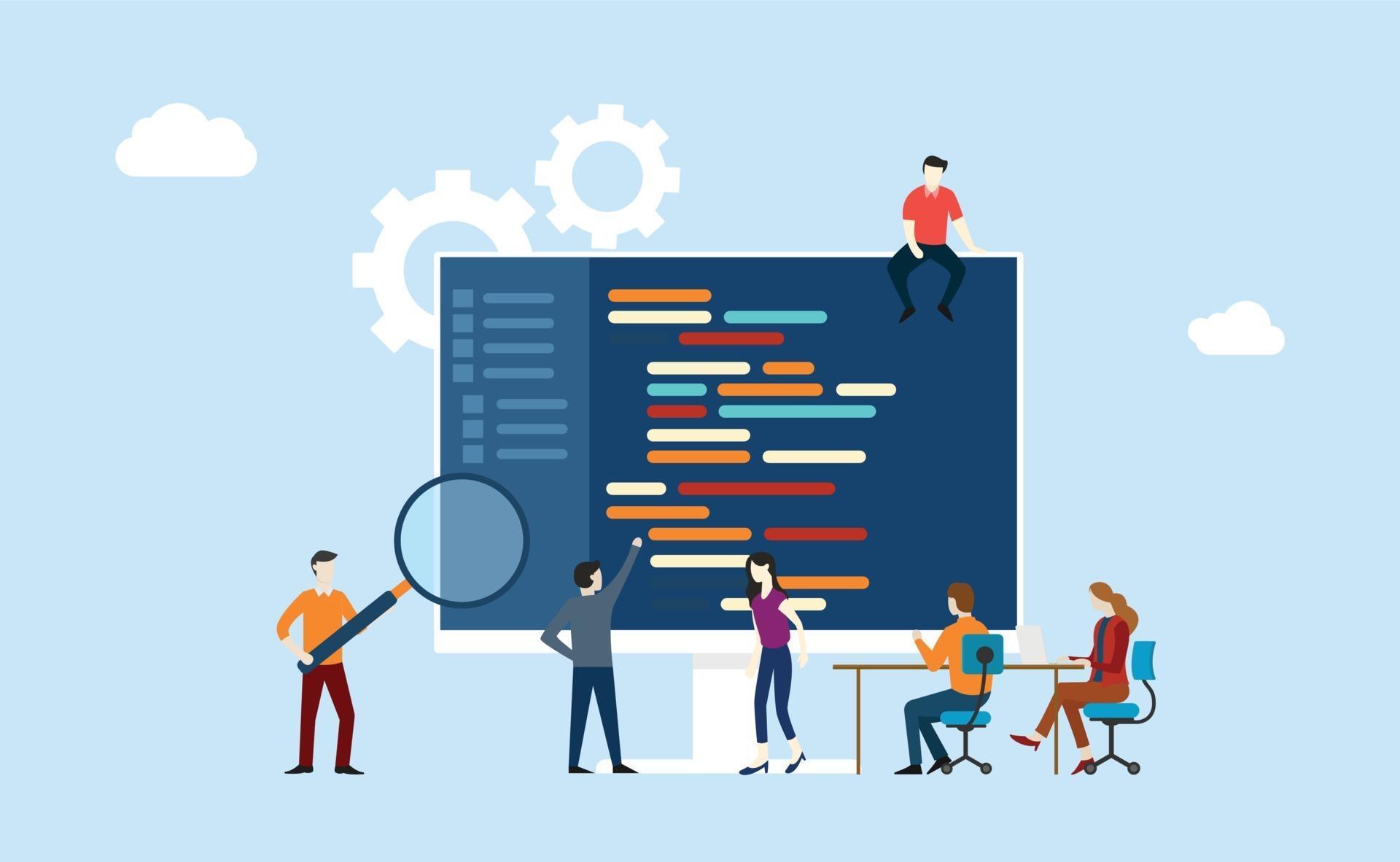 programming team development working together on the office 3177388 ...