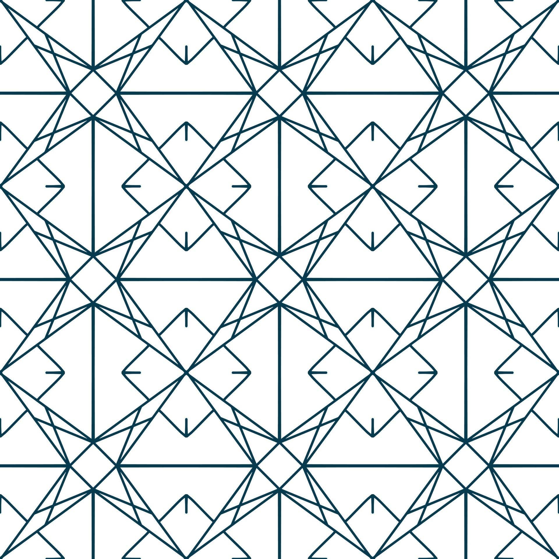 Hand drawn seamless repeat pattern in single color 3180785 Vector Art ...