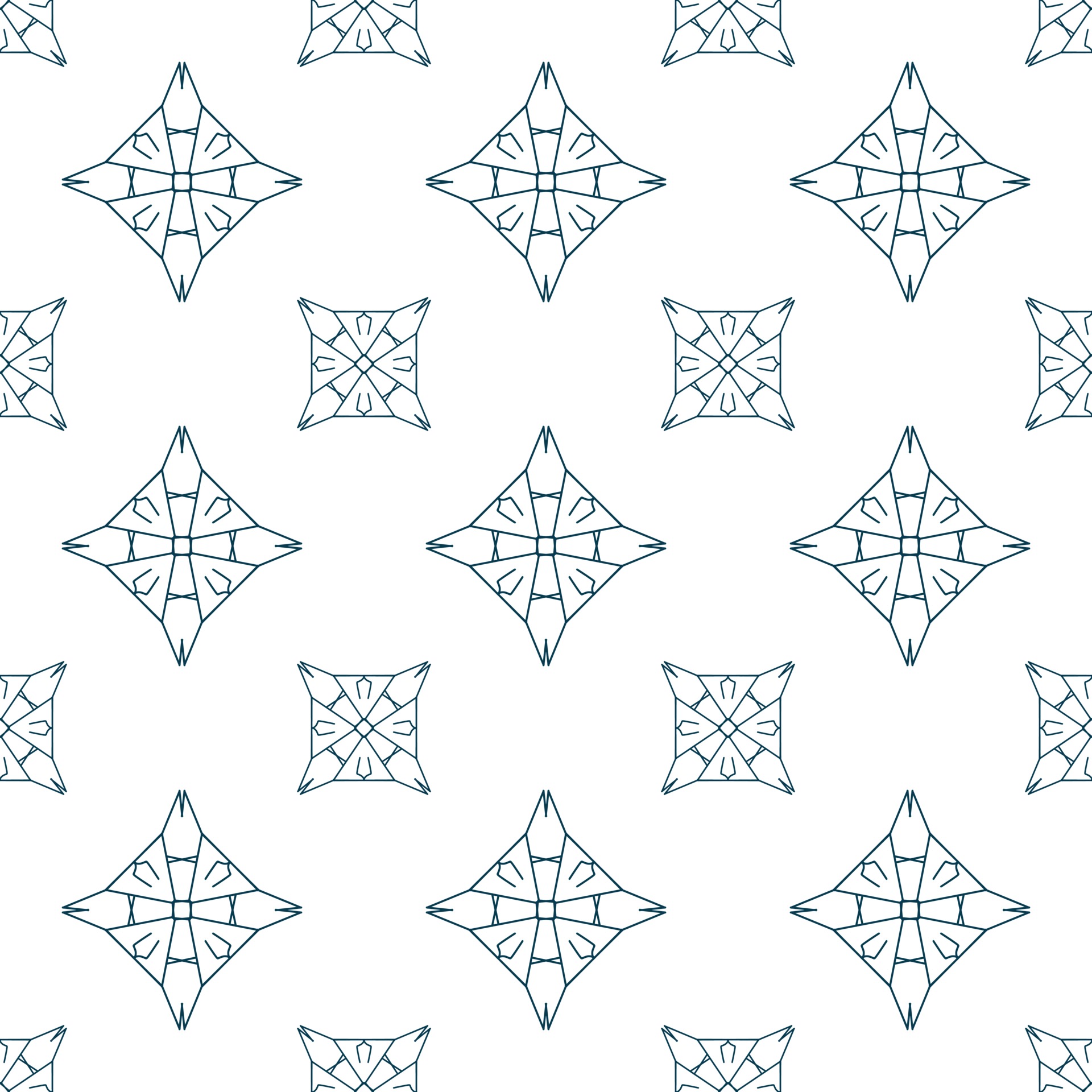 Hand drawn seamless repeat pattern in single color 3180795 Vector Art ...